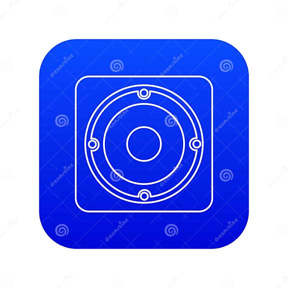 Speaker icon blue vector stock vector. Illustration of equipment ...