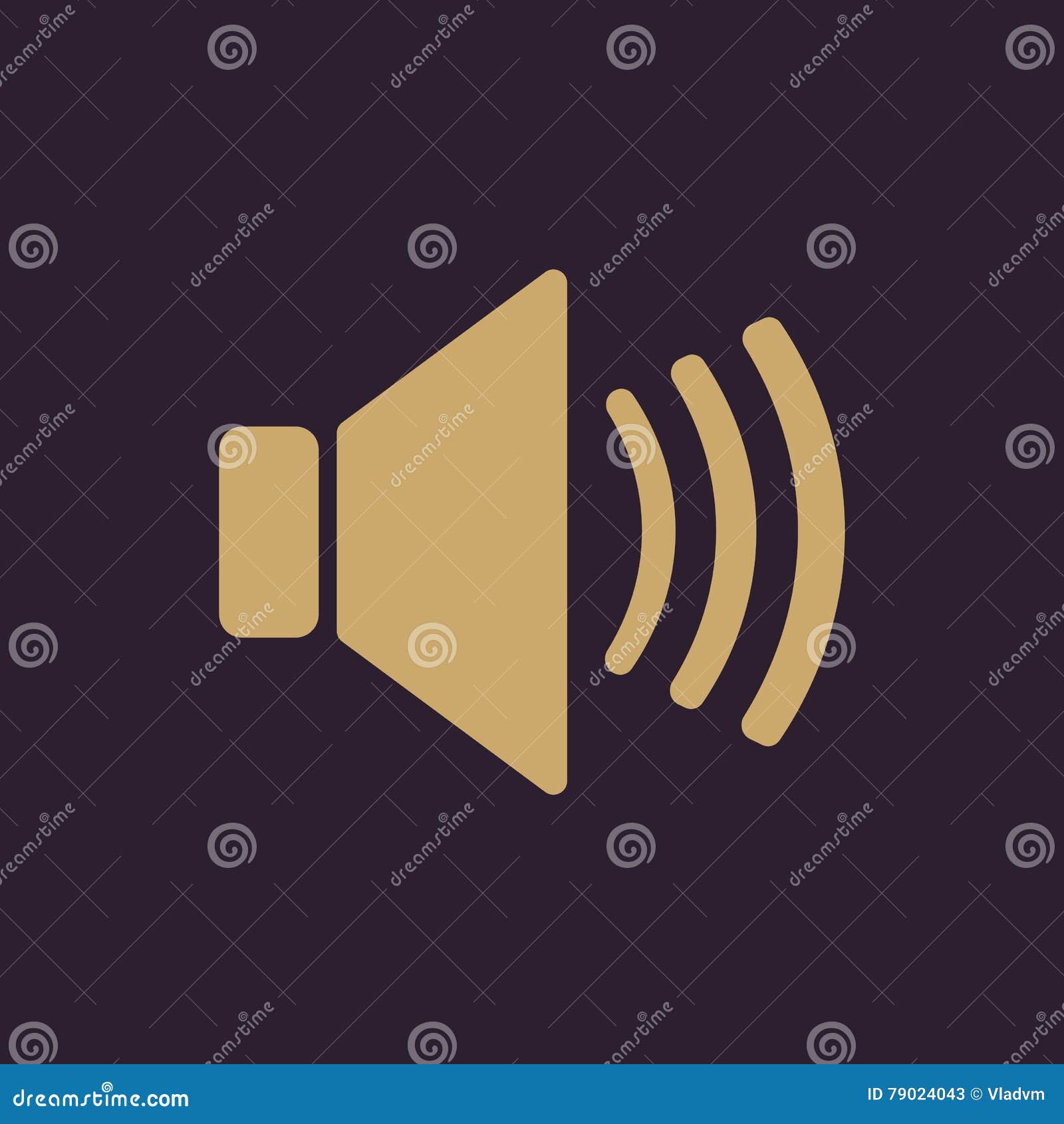 The Speaker Icon. Sound Symbol Stock Illustration - Illustration of ...