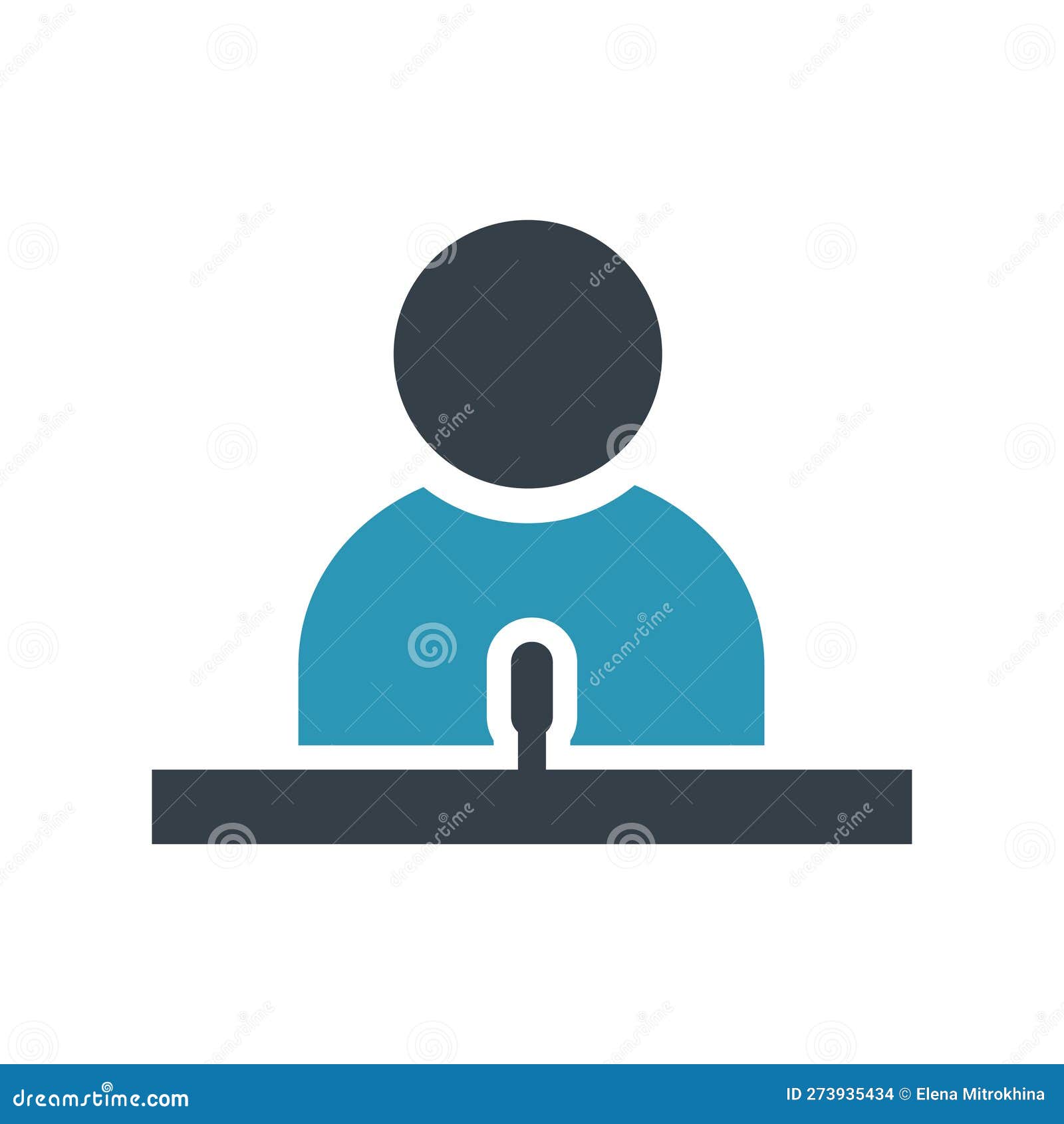 The Speaker Icon. the Speaker. a Stylized Man in Front of a Microphone ...