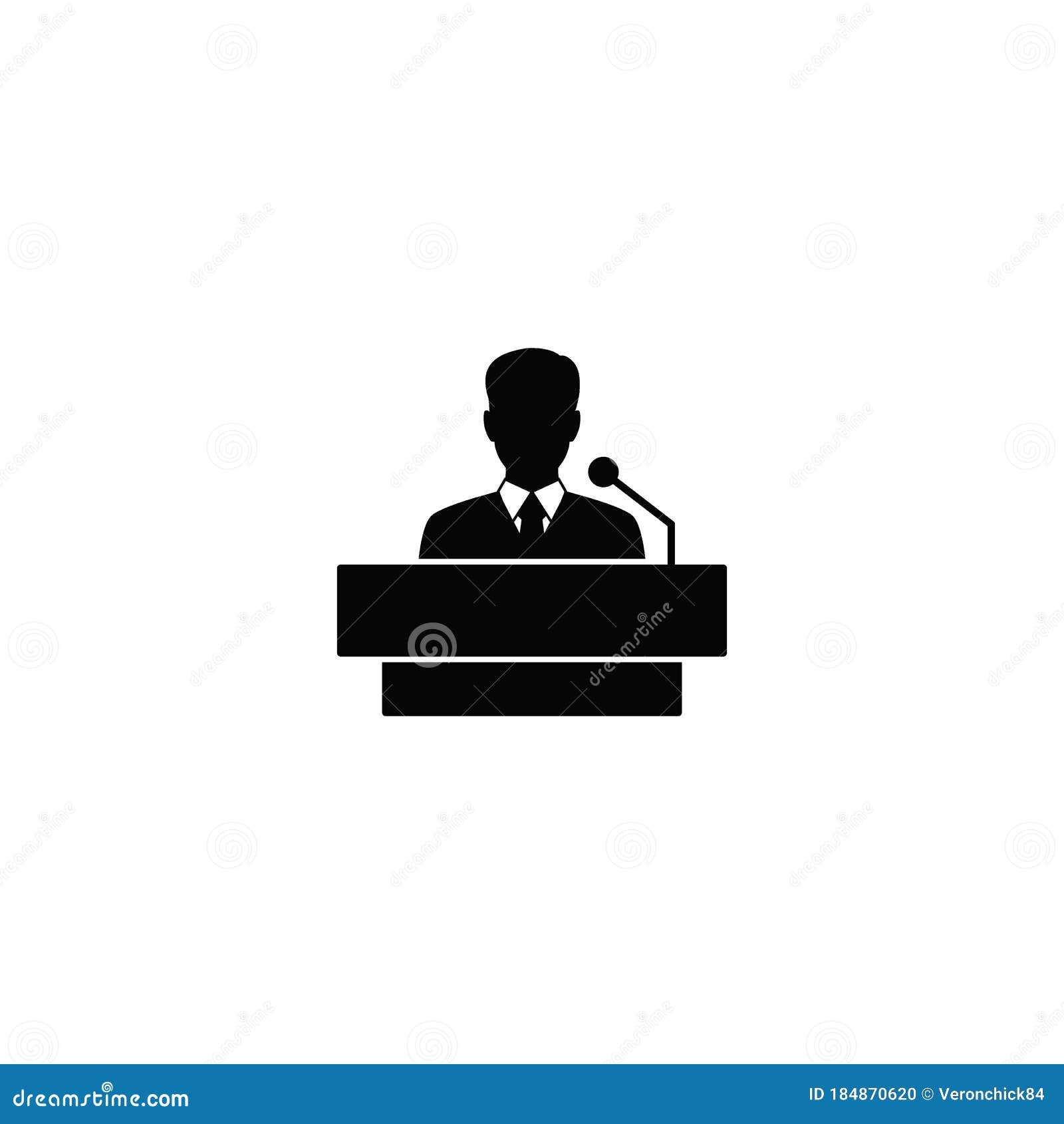 Vector Orator Spokesman Spokesperson Speaker Public Appearance With ...