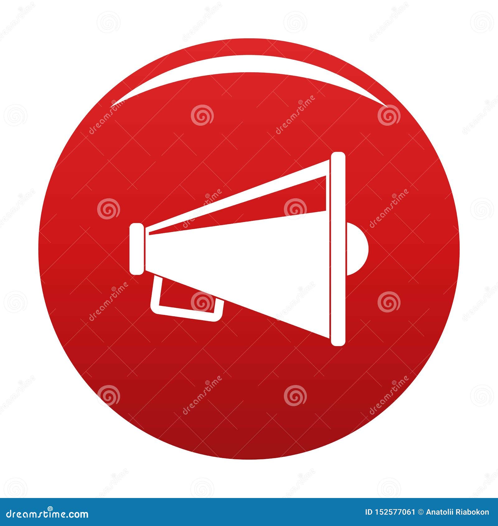 Speaker icon vector red stock vector. Illustration of amplifier - 152577061