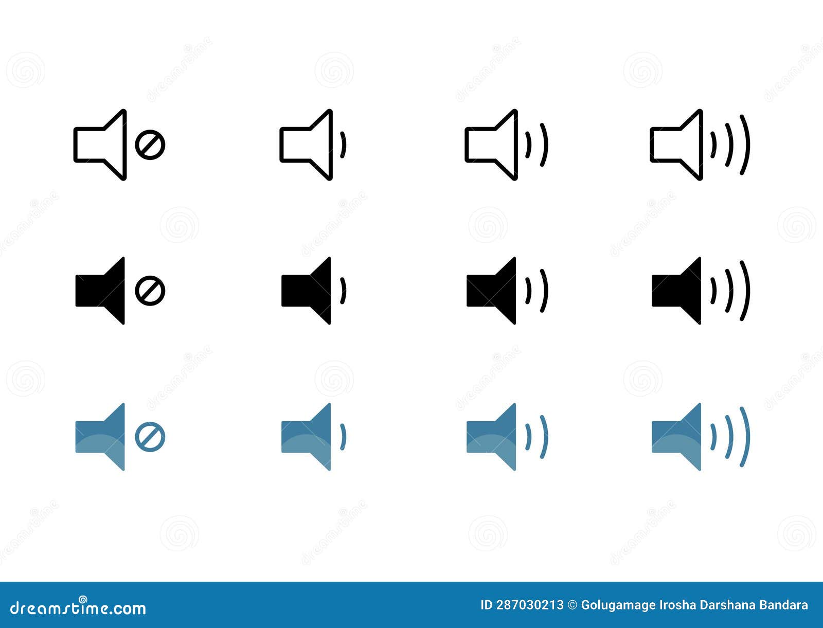 Speaker Icon, Volume Icon Vector Icon. Stock Vector - Illustration of ...