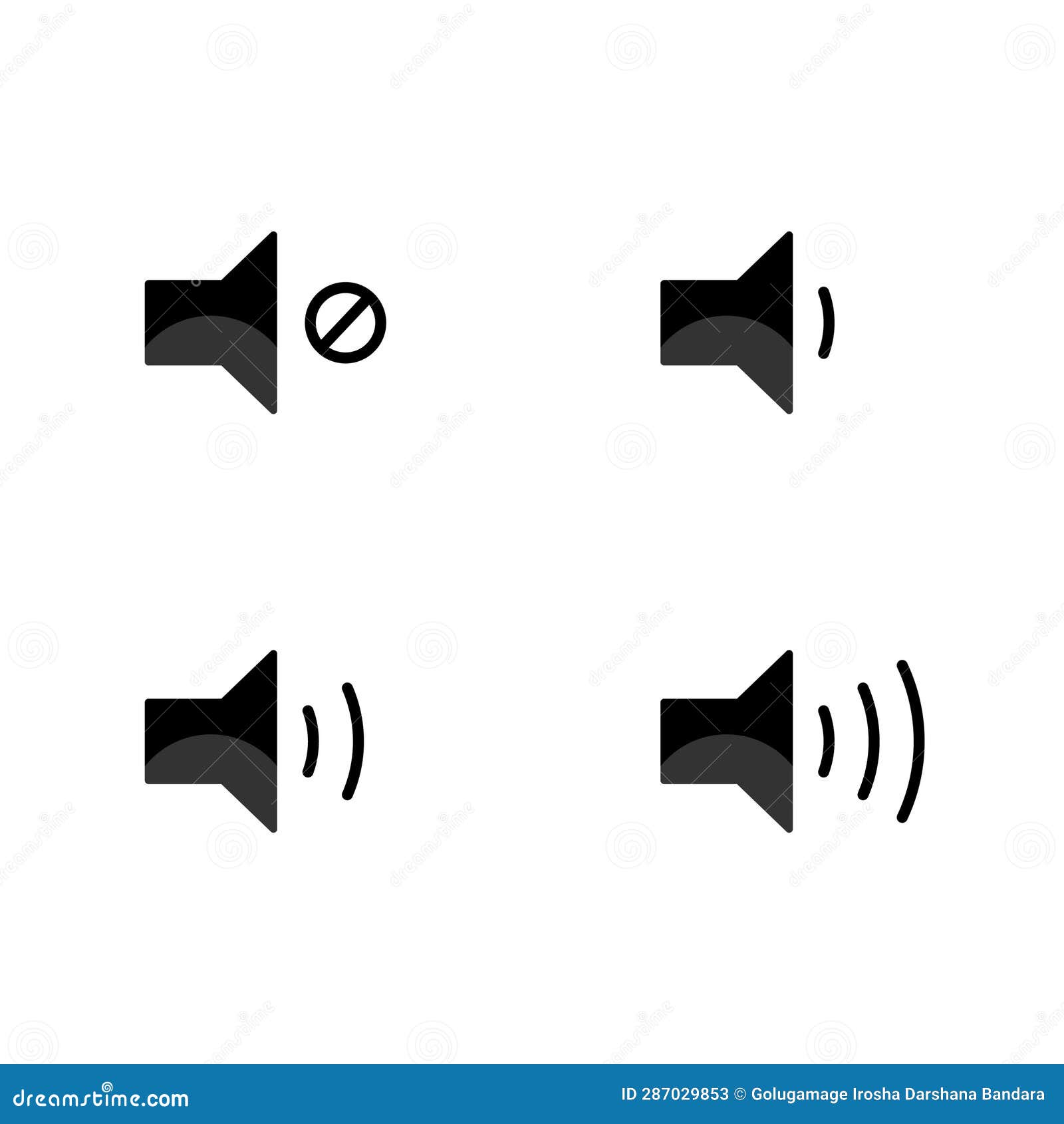 Speaker Icon, Volume Icon Vector Icon Stock Vector - Illustration of ...