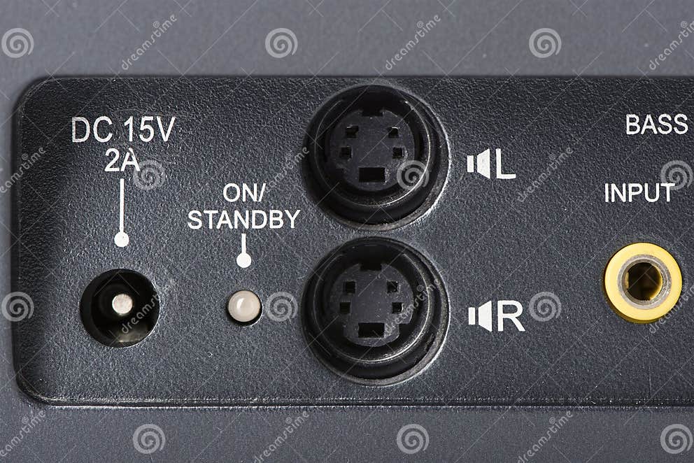 Speaker Inputs stock image. Image of line, jack, inputs - 72473525