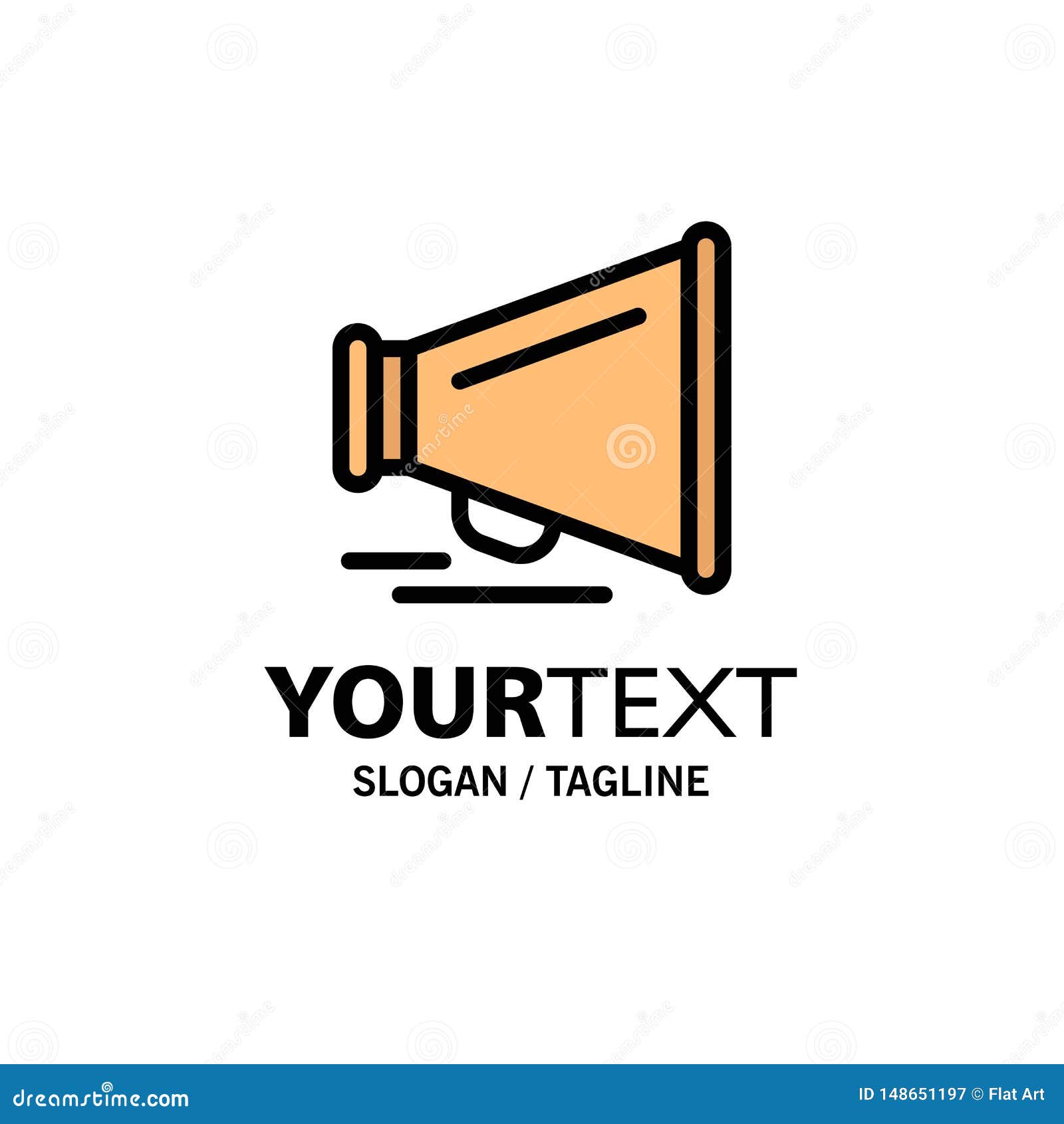 Speaker, Laud, Motivation Business Logo Template. Flat Color Stock ...