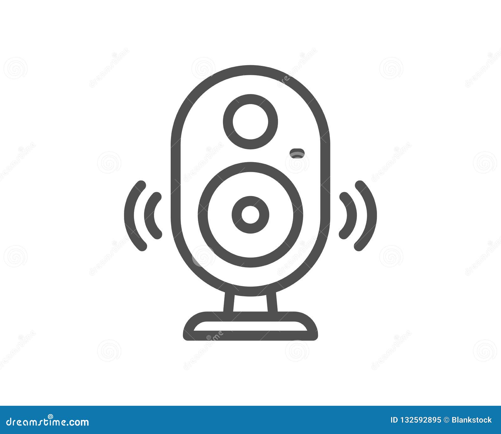 Speaker Line Icon. Computer Component Sign. Sound Symbol. Vector Stock ...