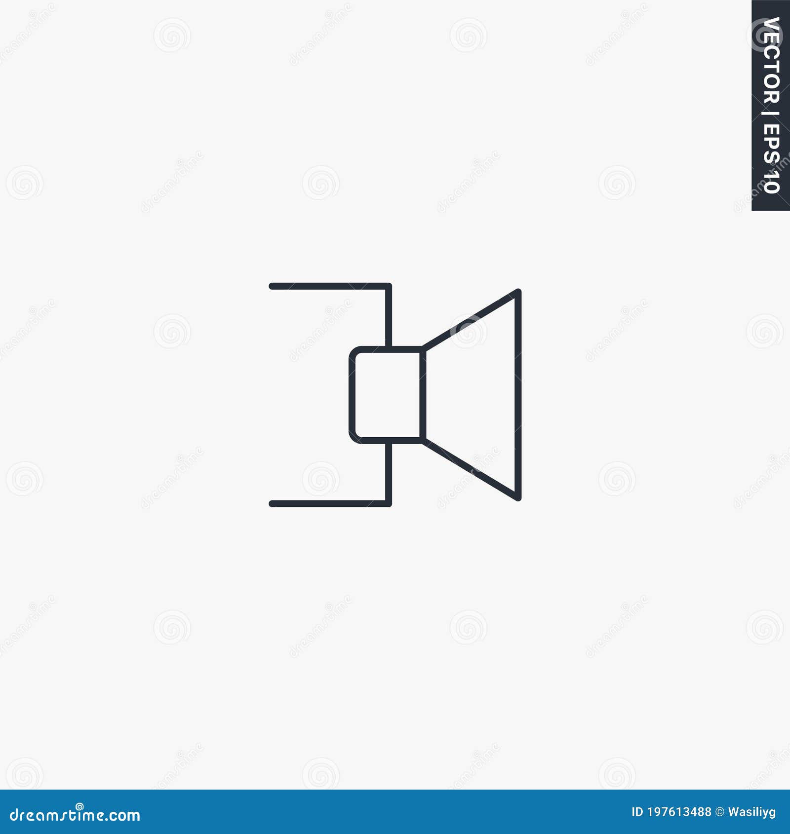 Speaker, Linear Style Sign for Mobile Concept and Web Design Stock ...