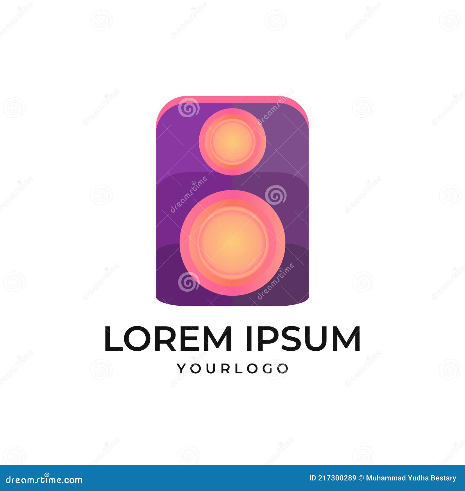 Speaker Logo Colorful Illustration Stock Vector - Illustration of ...