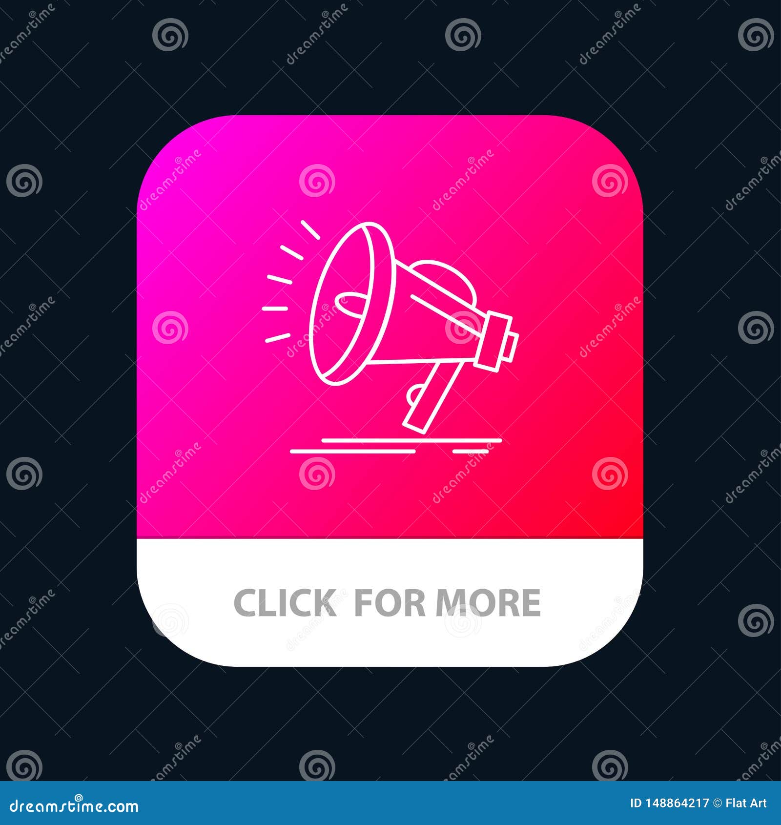 Speaker, Loud, Audio, Voice Mobile App Button. Android and IOS Line ...