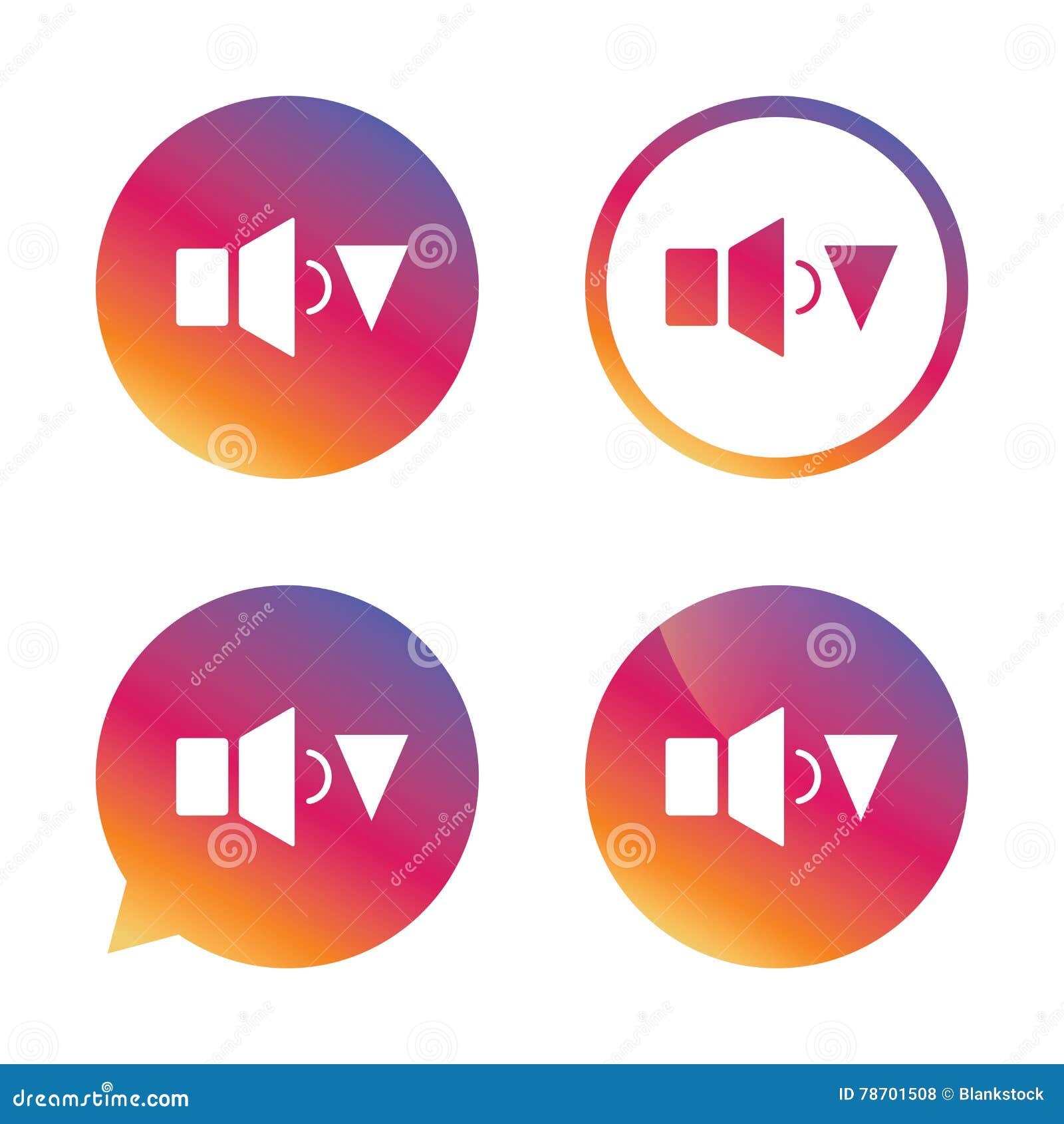 Speaker Low Volume Sign Icon. Sound Symbol Stock Vector - Illustration ...