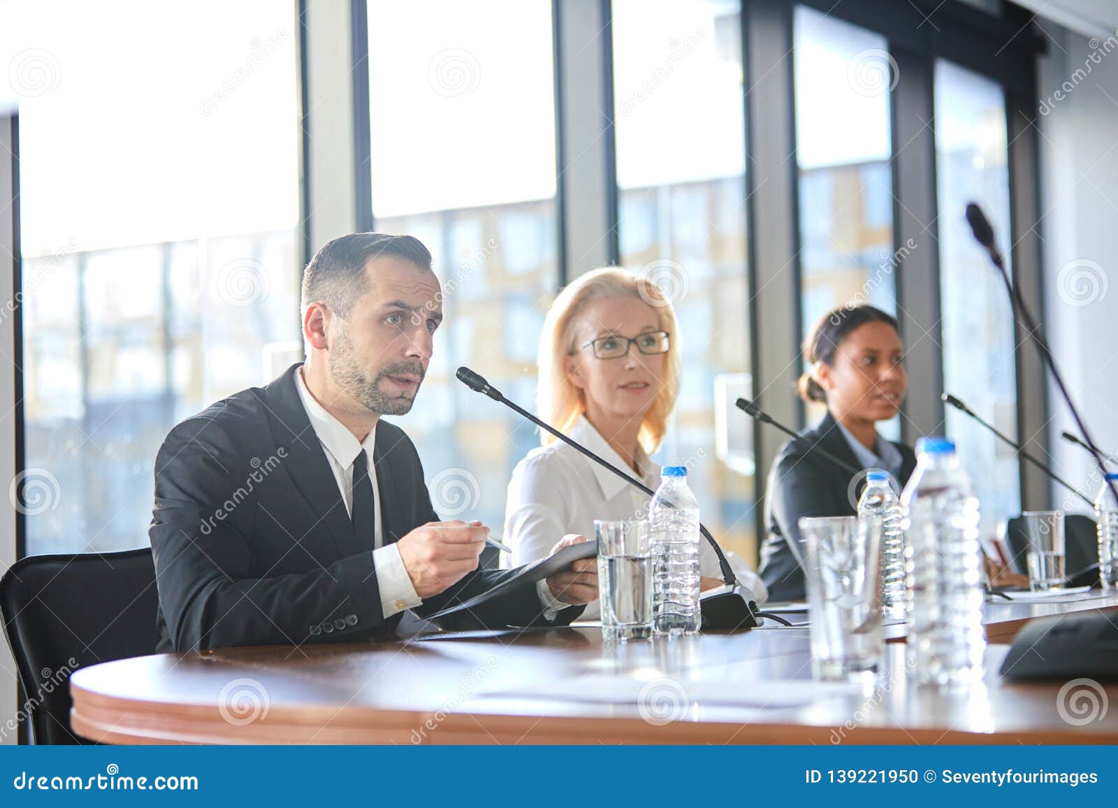 Speaker making report stock photo. Image of glass, formal - 139221950