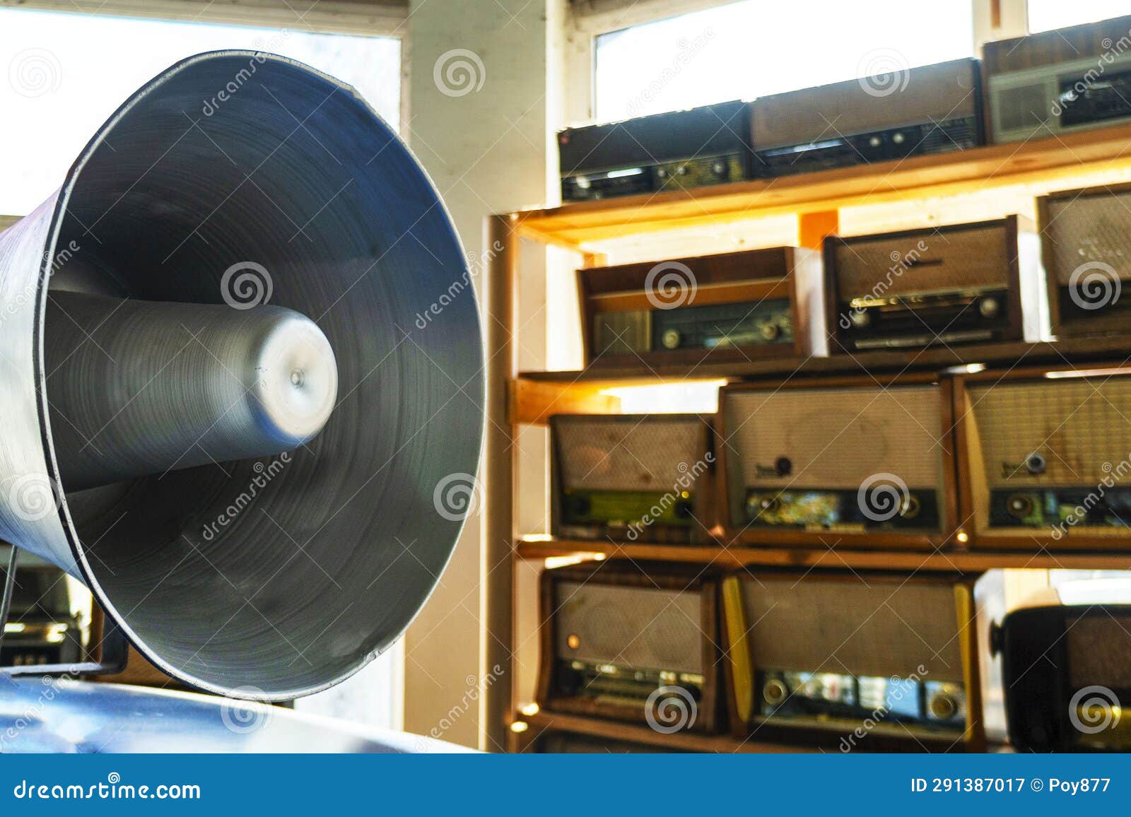 Speaker, Megaphone.Vintage Loudspeaker Stock Image - Image of grunge ...