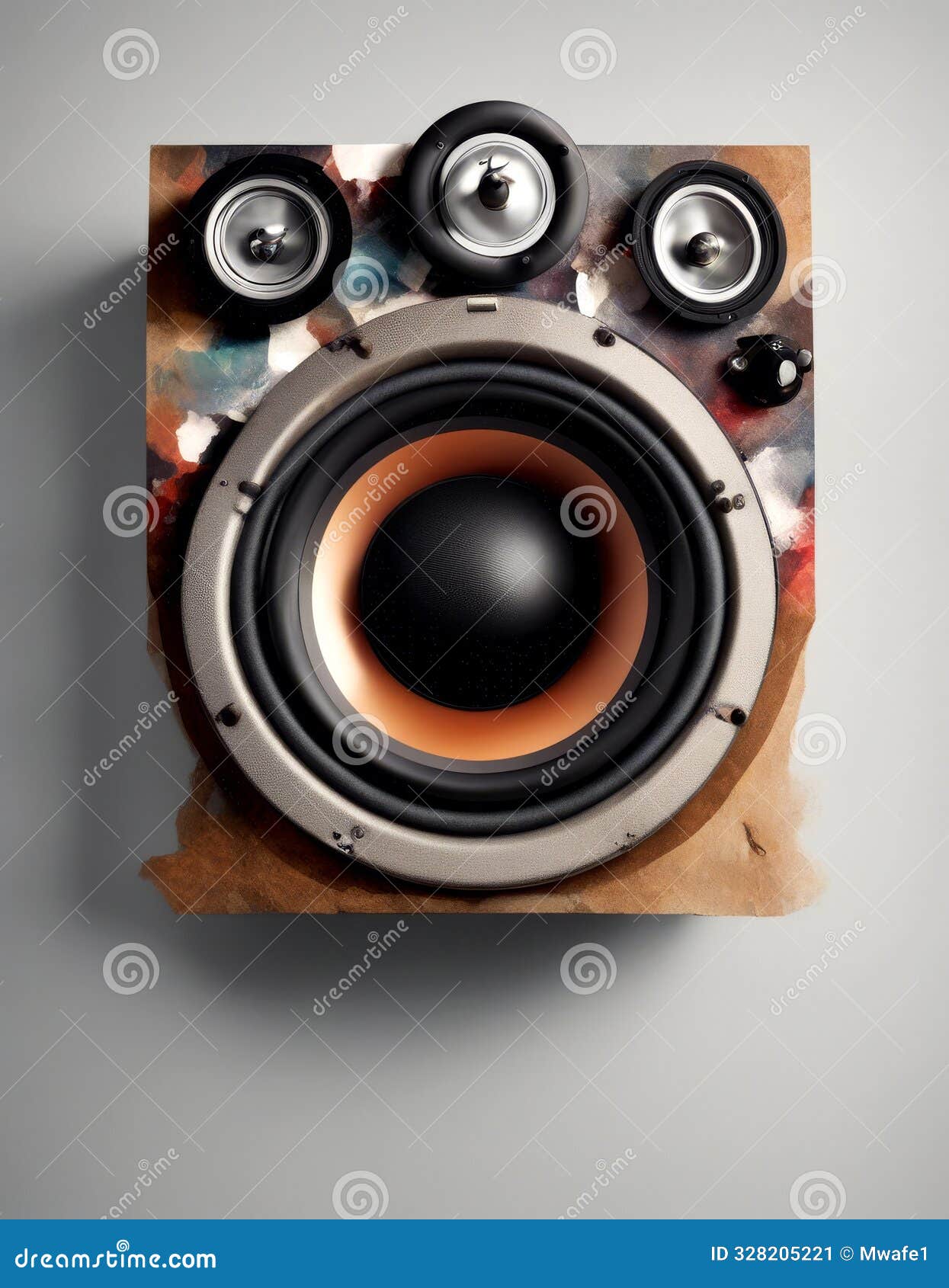 Speaker Mouth Audio Art Screaming Collage Stock Image - Image of ...