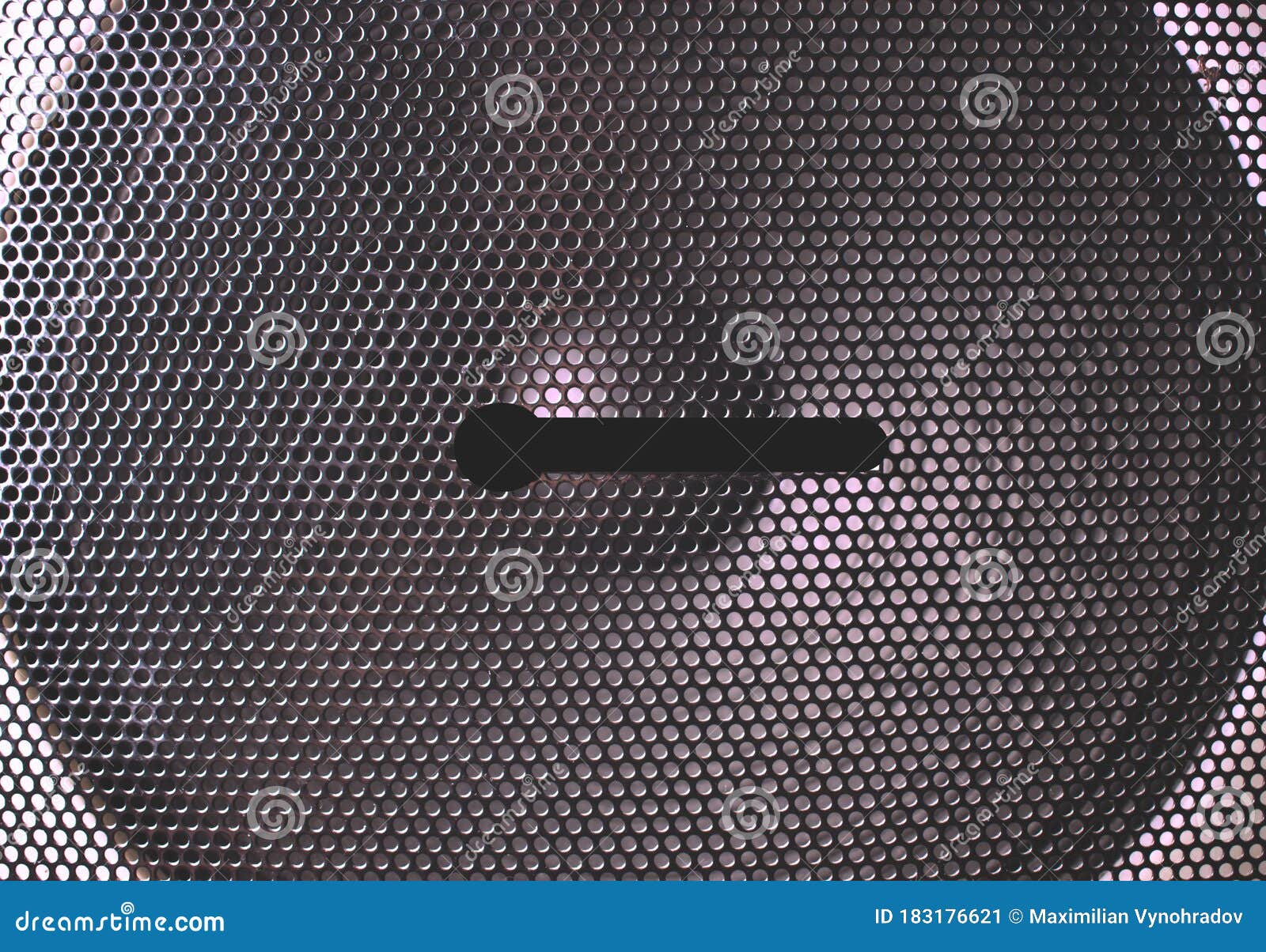Speaker from an MP3 Player Close-up with a Place for the Label of the ...