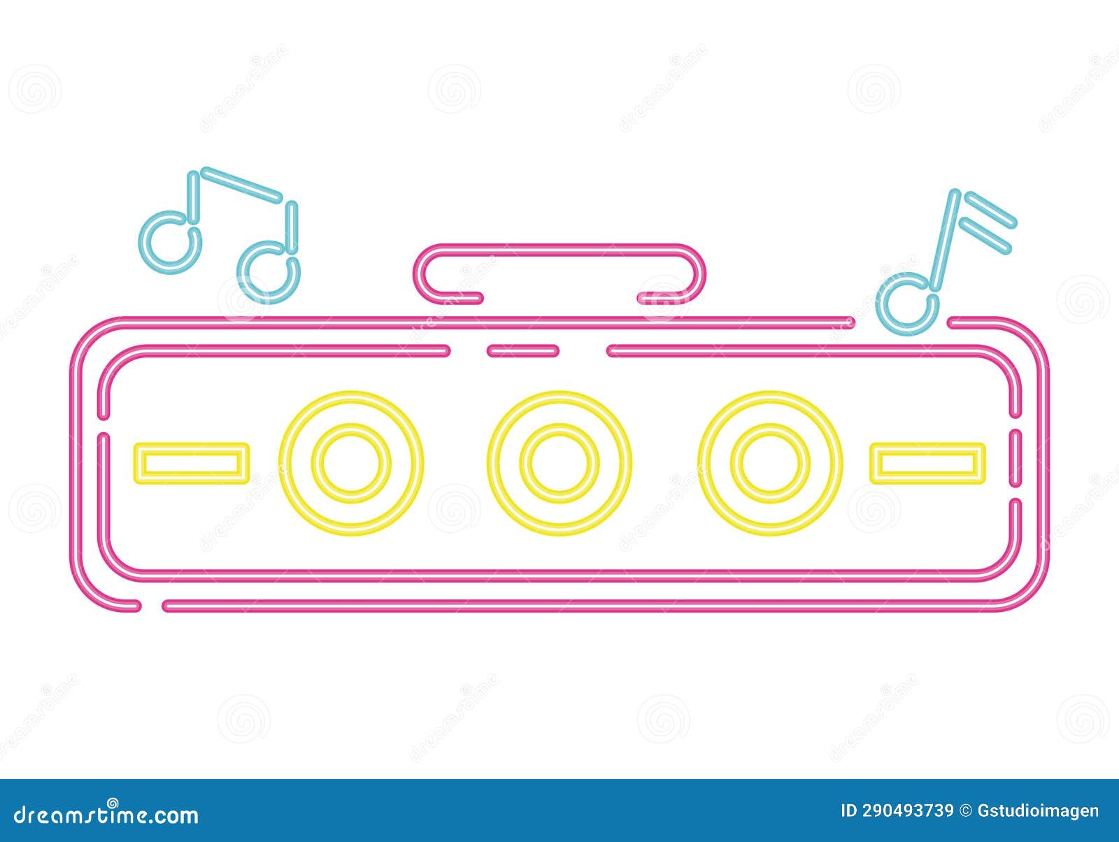 Speaker Music Neon Celebration Icon Stock Vector - Illustration of club ...