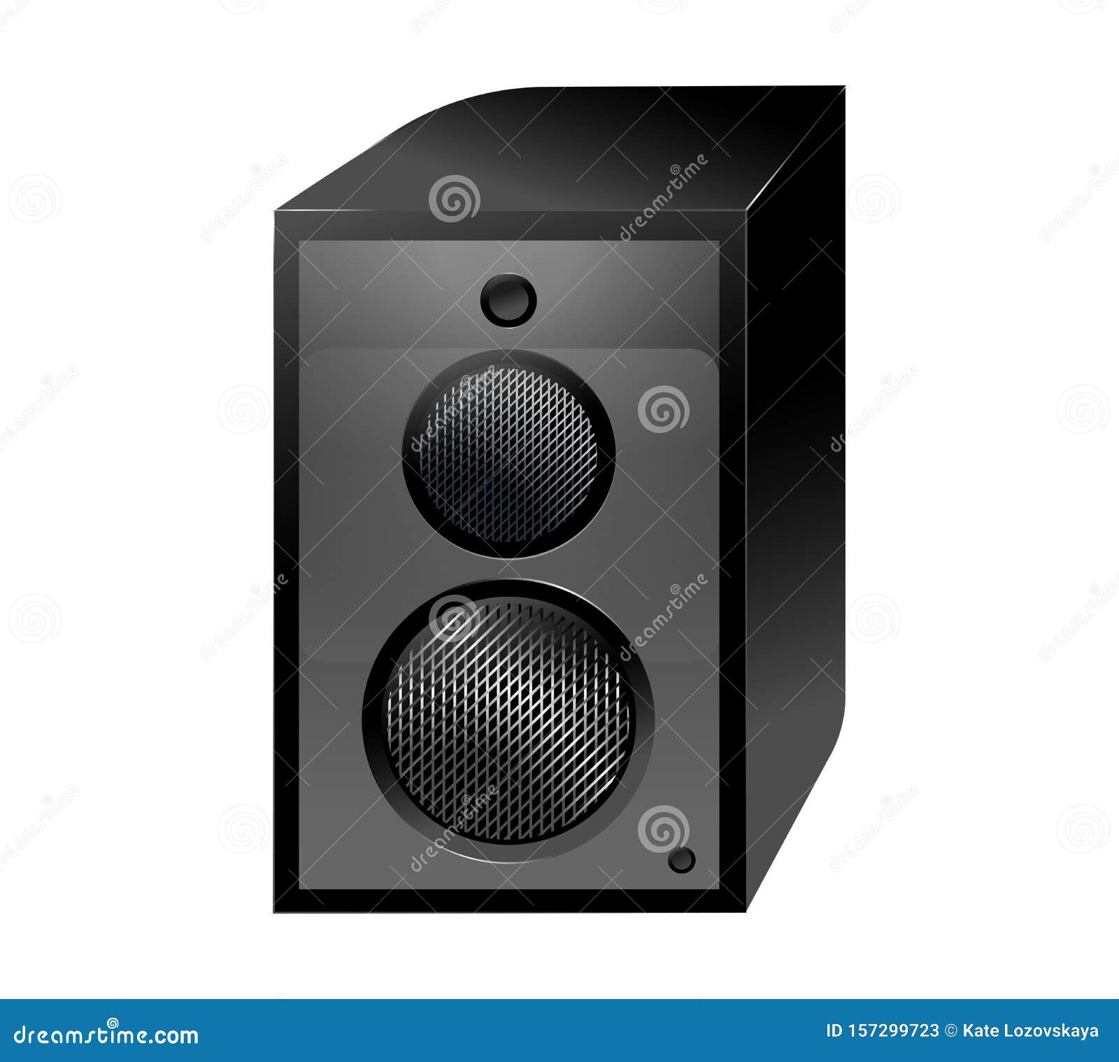 Speaker Musical , Realistic Dynamic Woofer Audio Vector Illustration ...