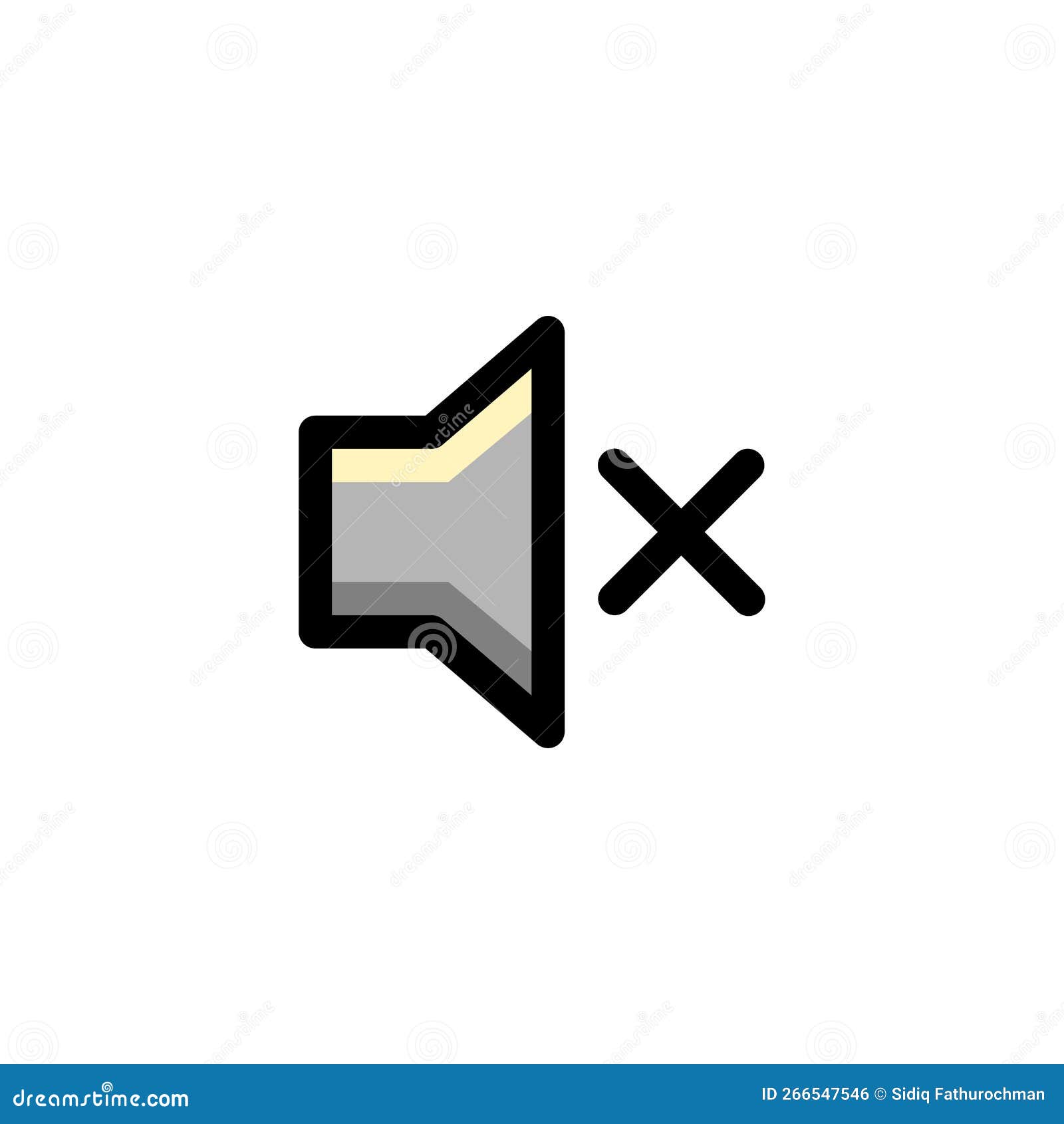 Speaker Mute Silent Icon stock vector. Illustration of voice - 266547546