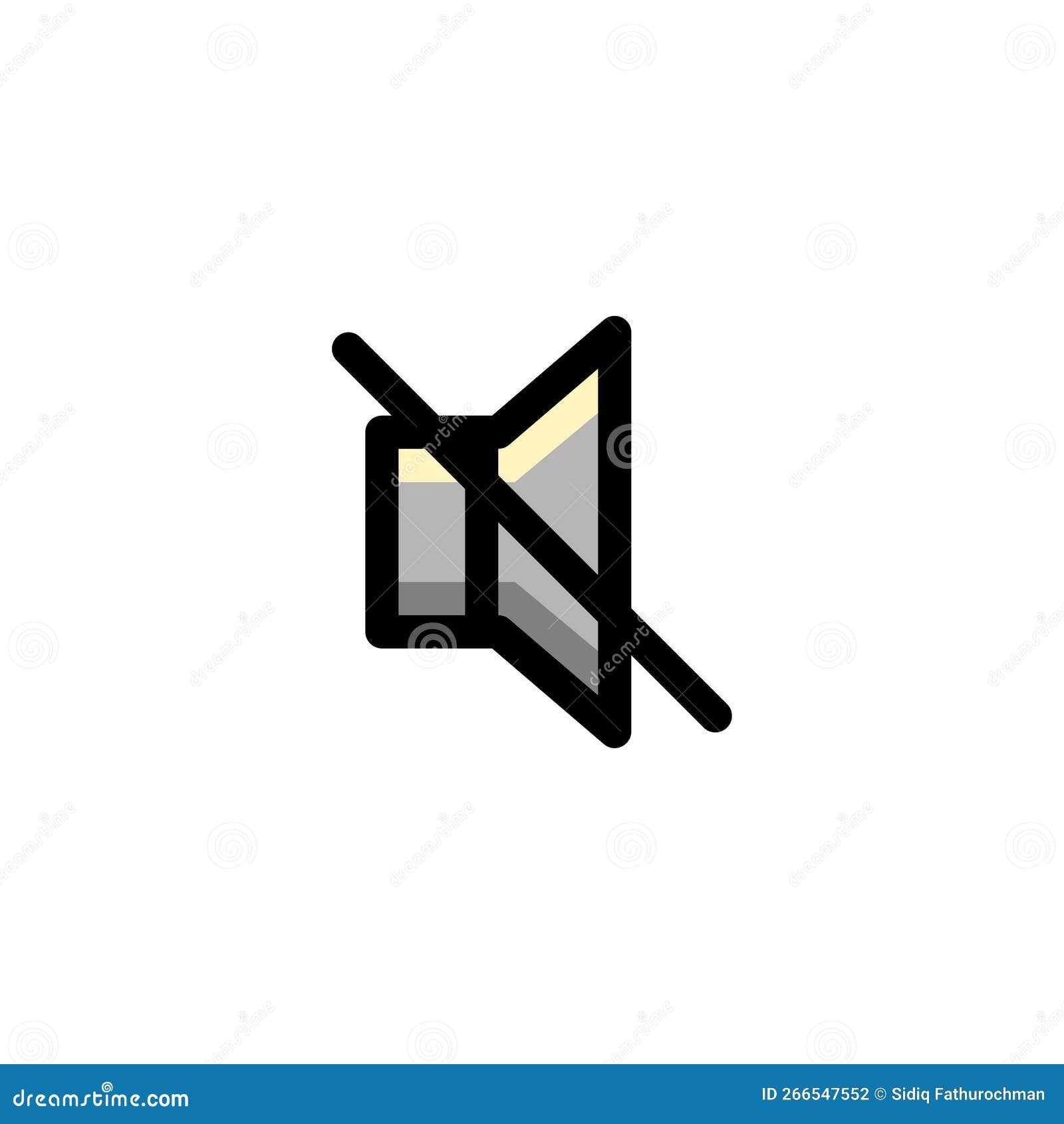 Speaker Mute Silent Icon stock vector. Illustration of microphone ...