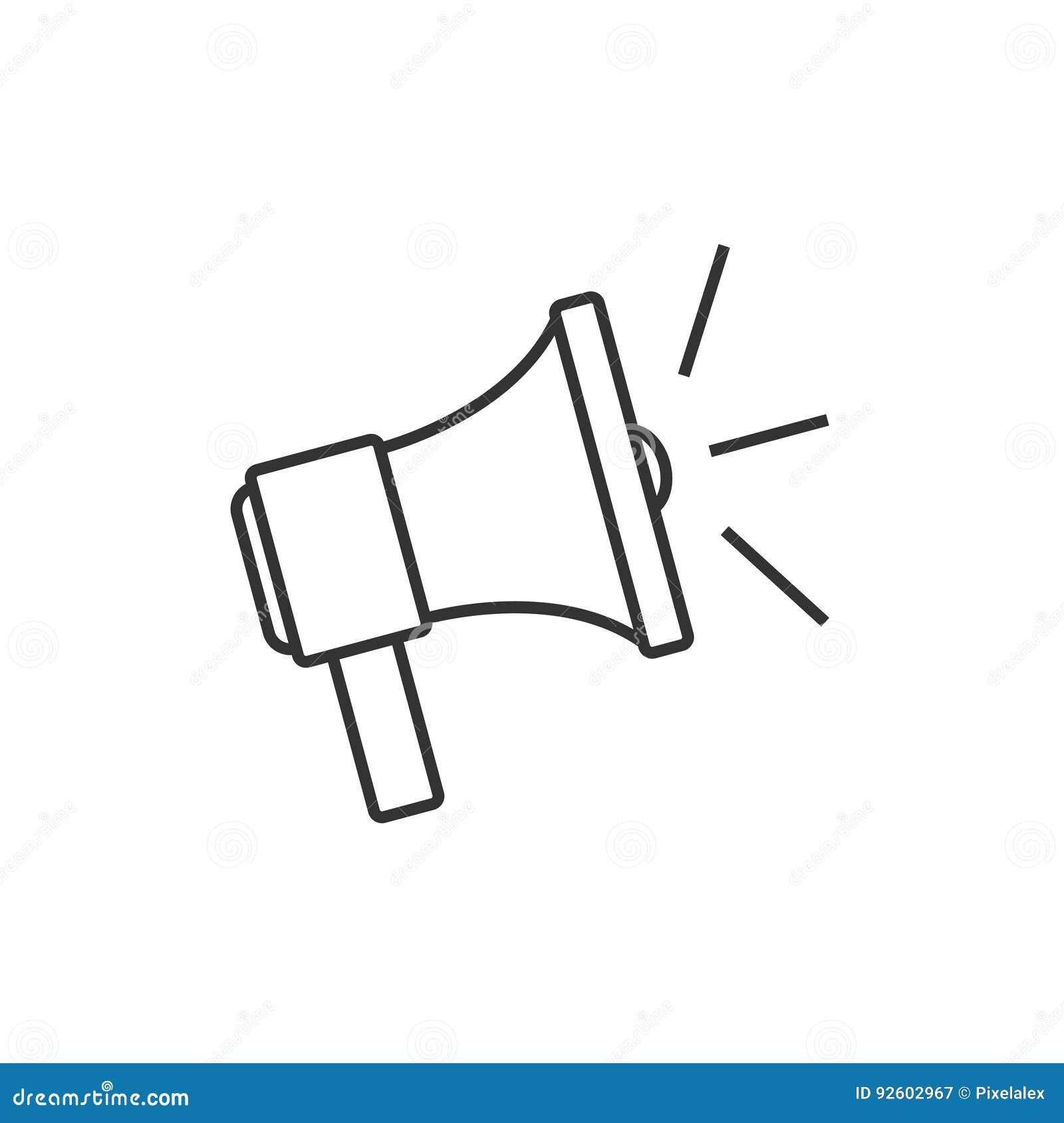 Speaker outline icon stock vector. Illustration of holding - 92602967