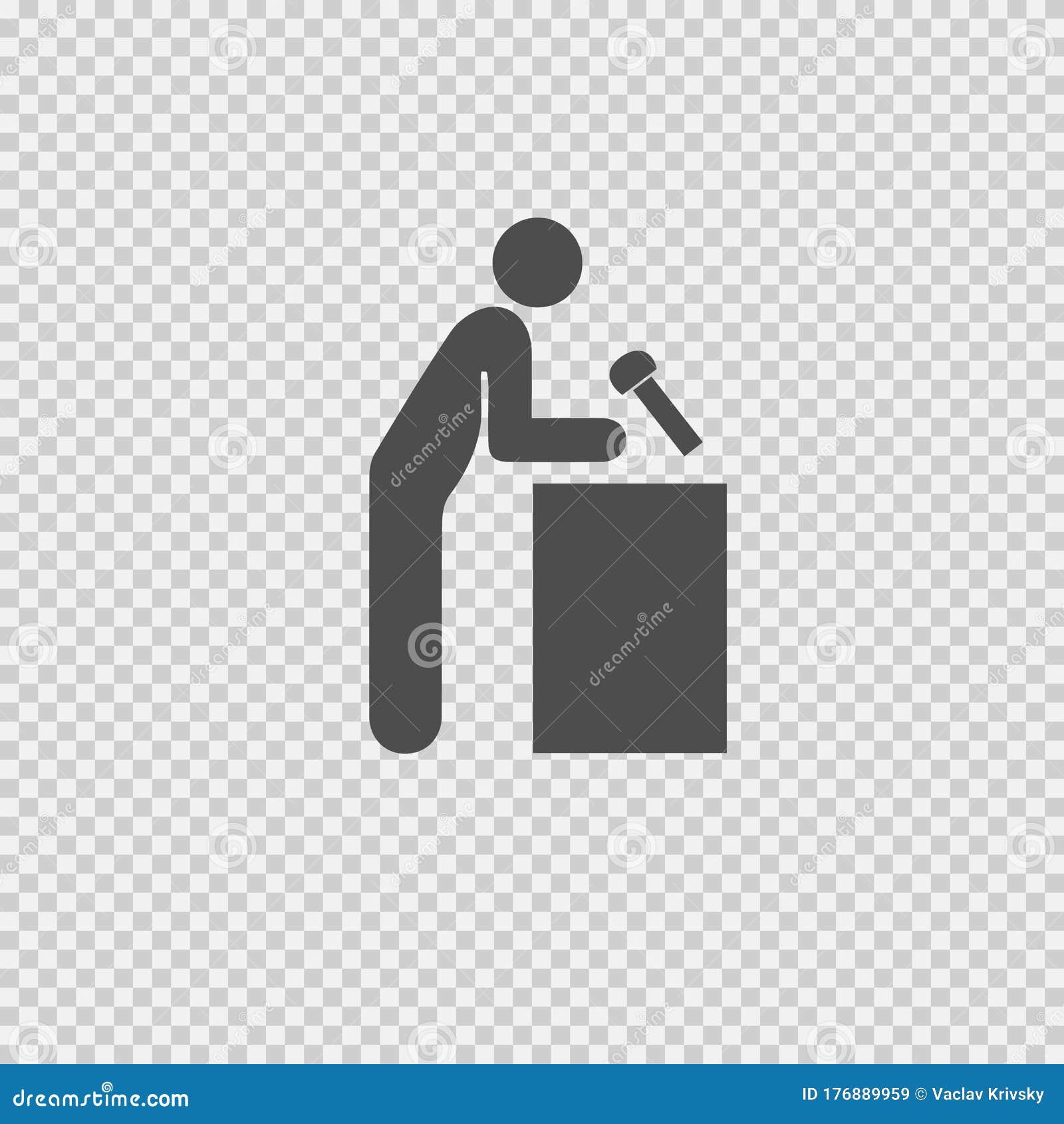 Speaker on Podium Vector Icon Eps 10 Stock Vector - Illustration of ...