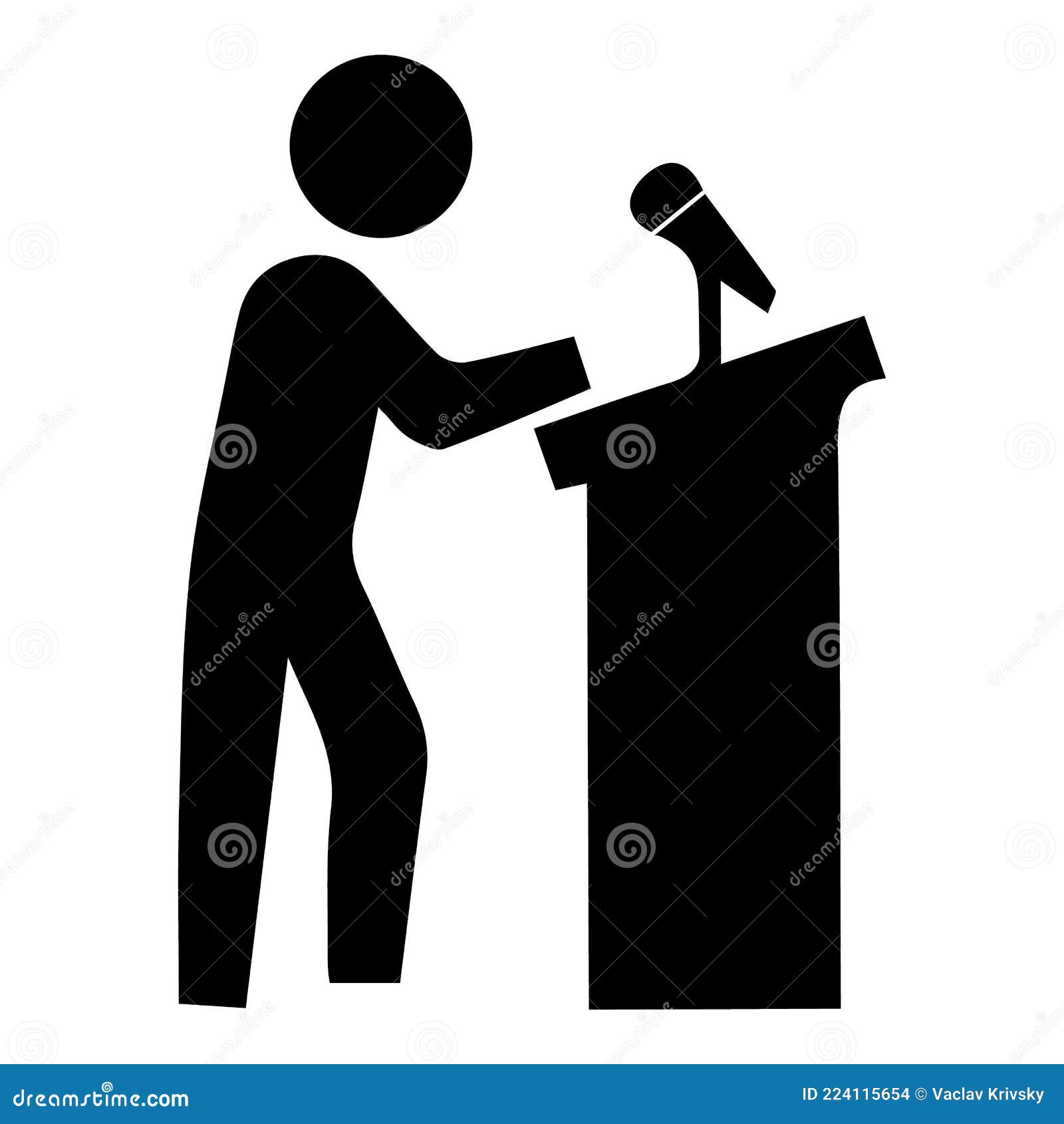 Speaker on Podium Vector Icon Eps 10 Stock Vector - Illustration of ...