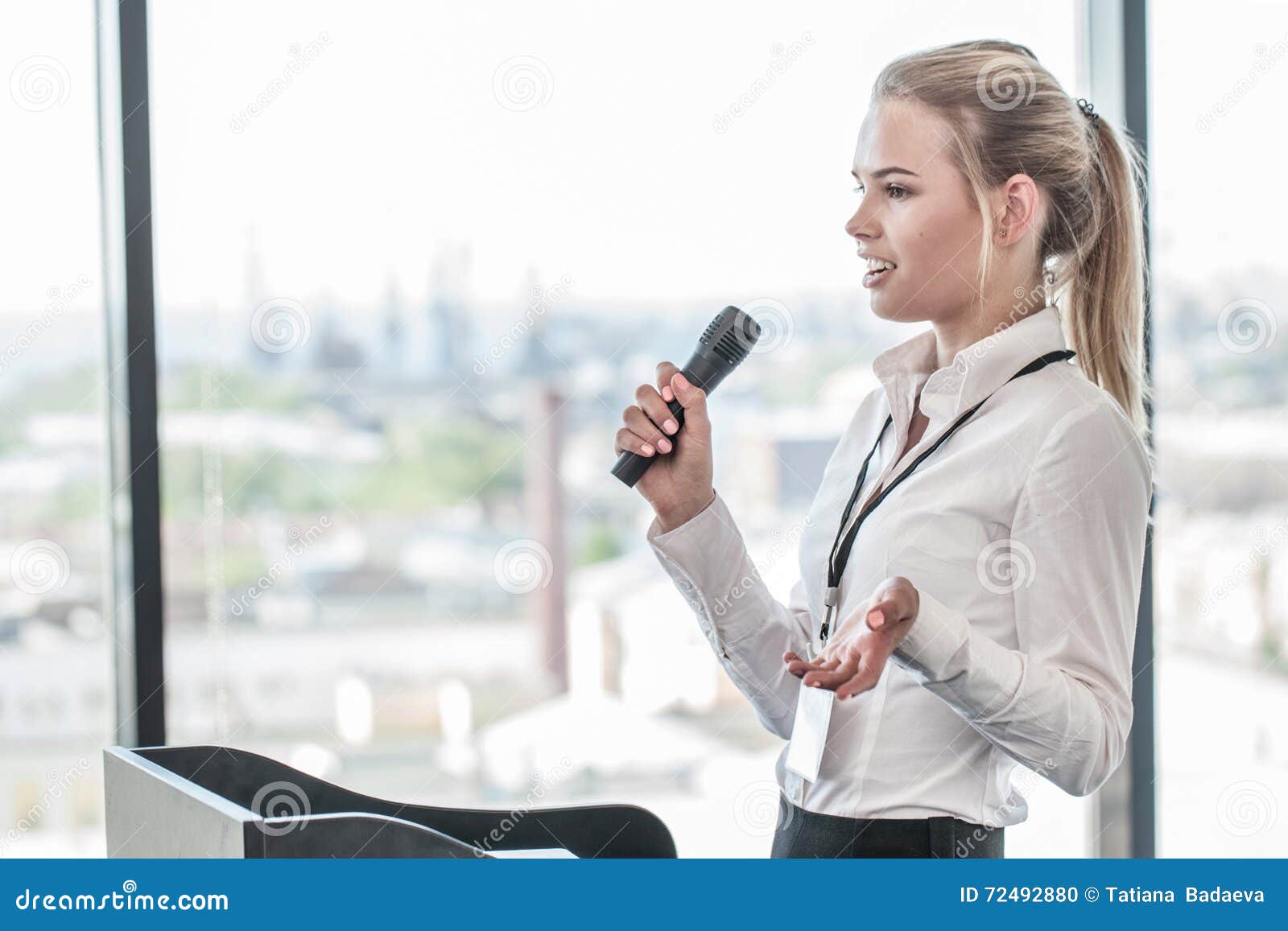 Speaker at Presentation To Audience Stock Photo - Image of manager ...