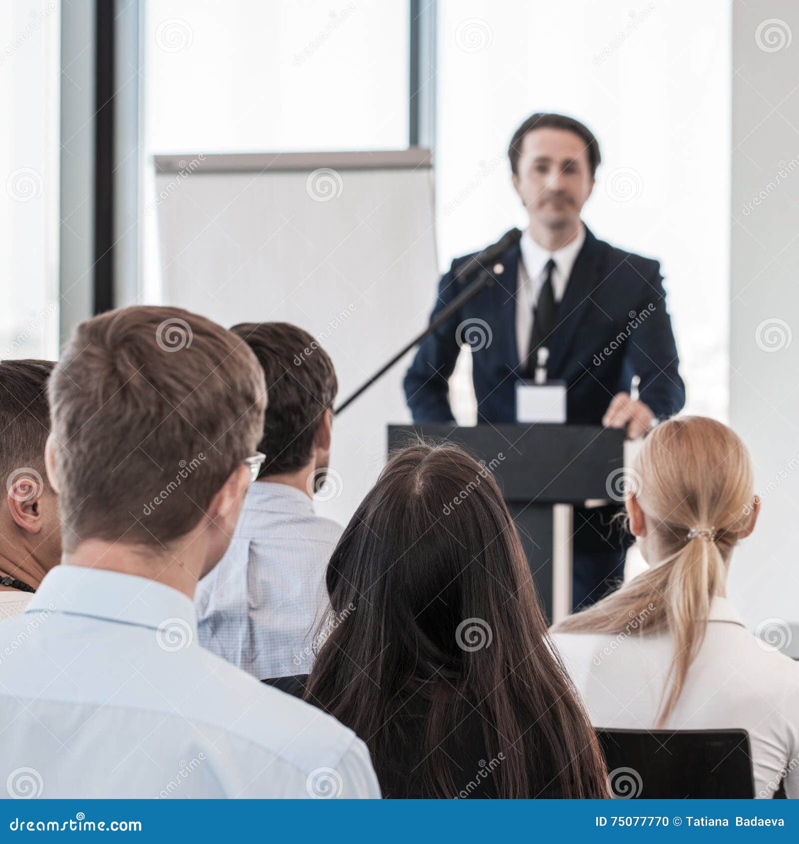 Speaker at Presentation To Audience Stock Photo - Image of professional ...