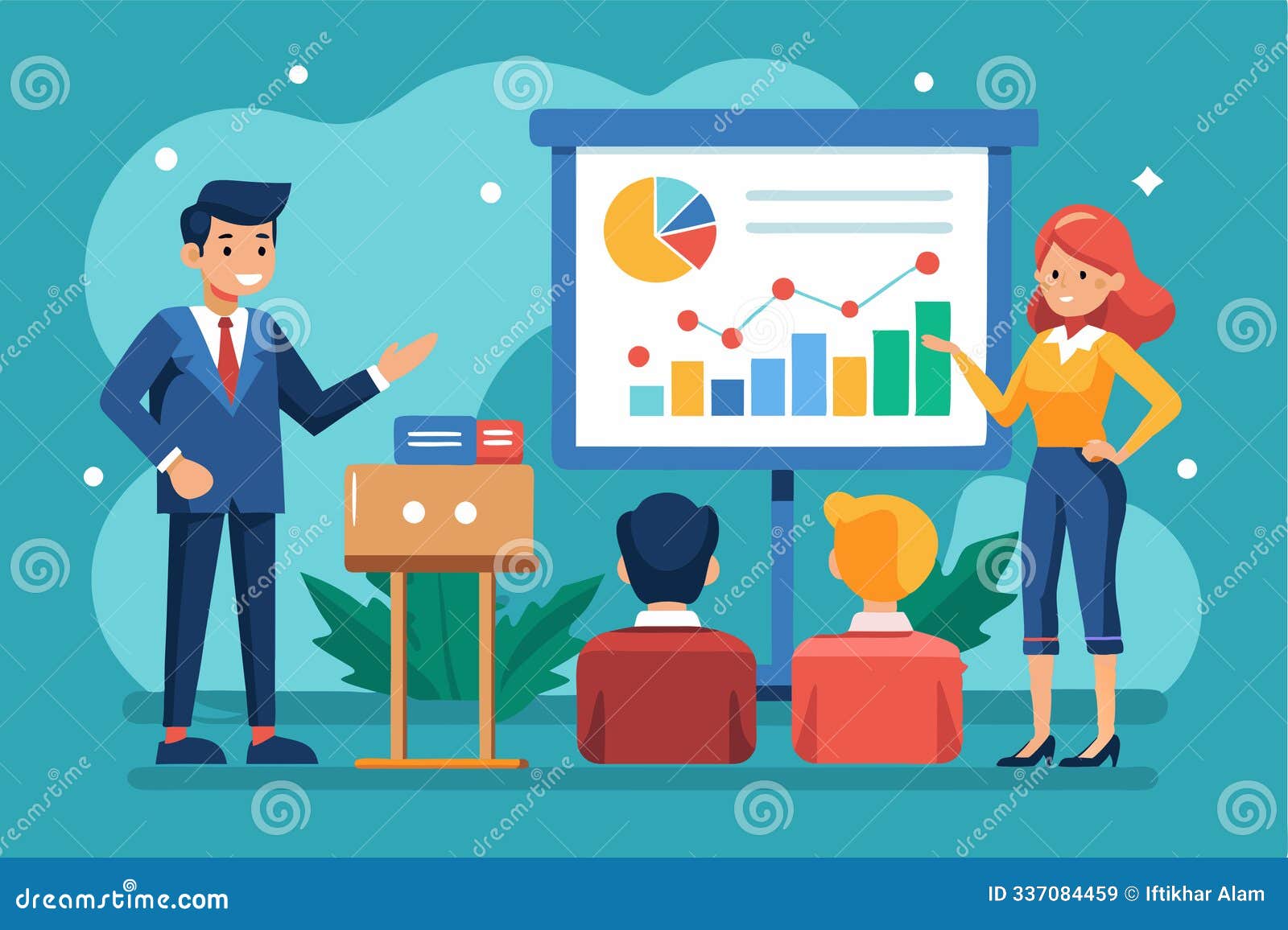 A Speaker and Presenter Engage the Audience with a Business Growth ...