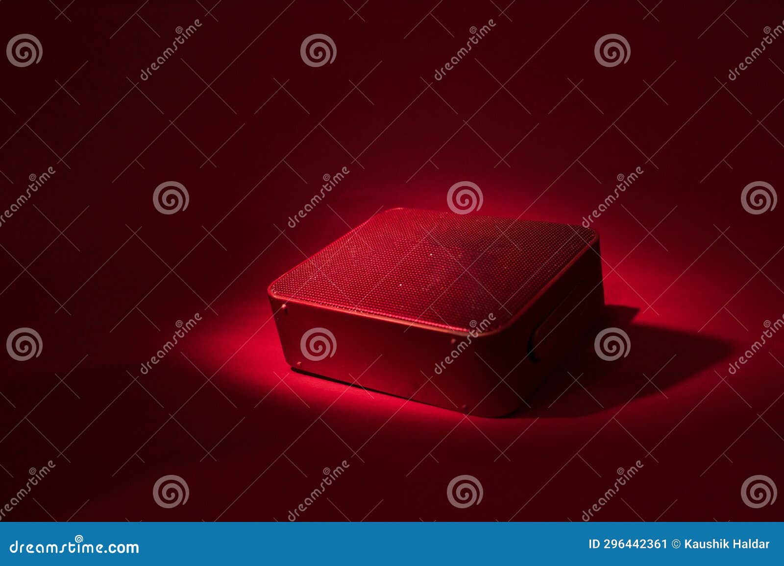 Speaker with Red Light Falling Over it Stock Image - Image of marketing ...
