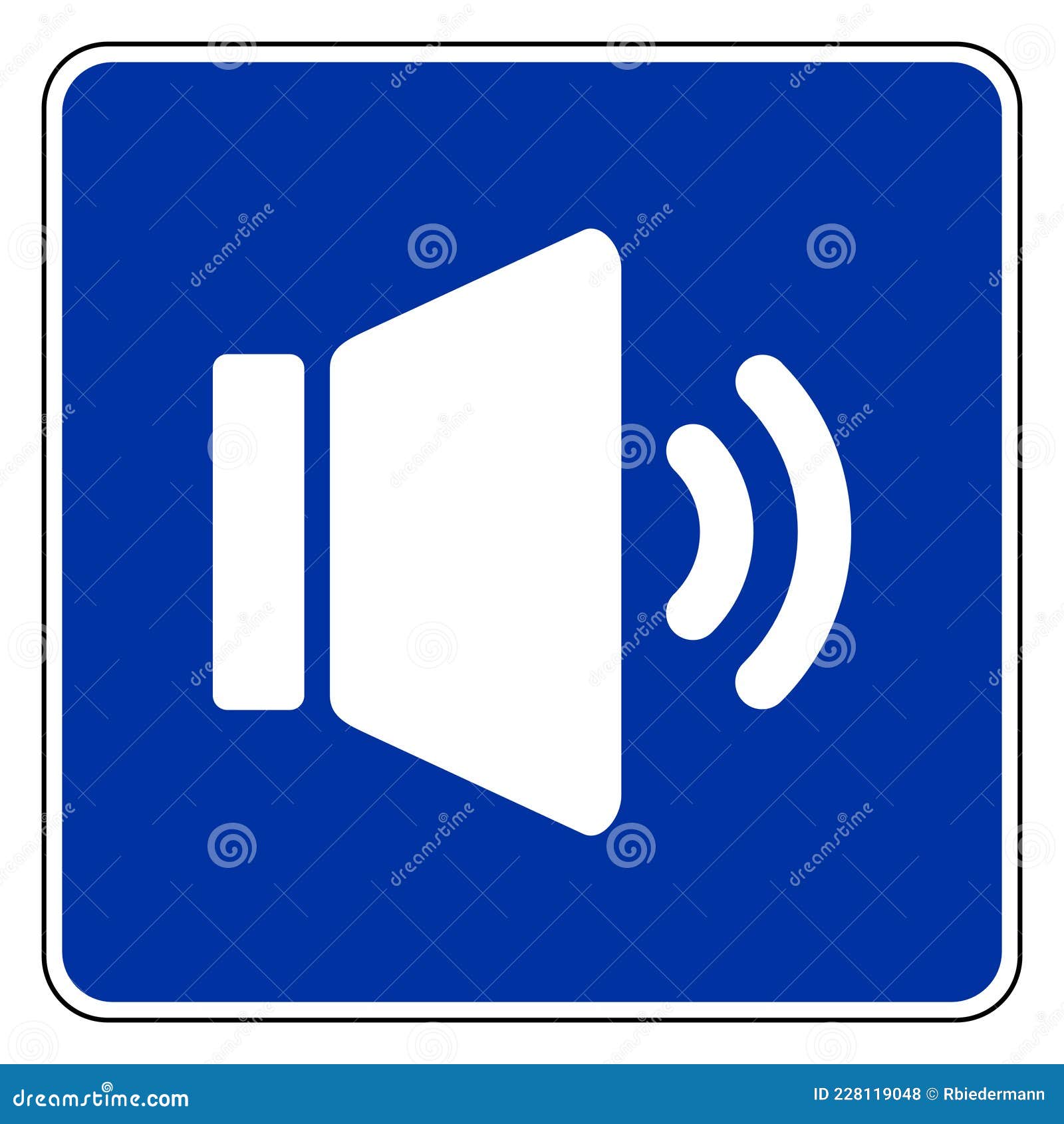 Speaker and road sign stock vector. Illustration of vector - 228119048