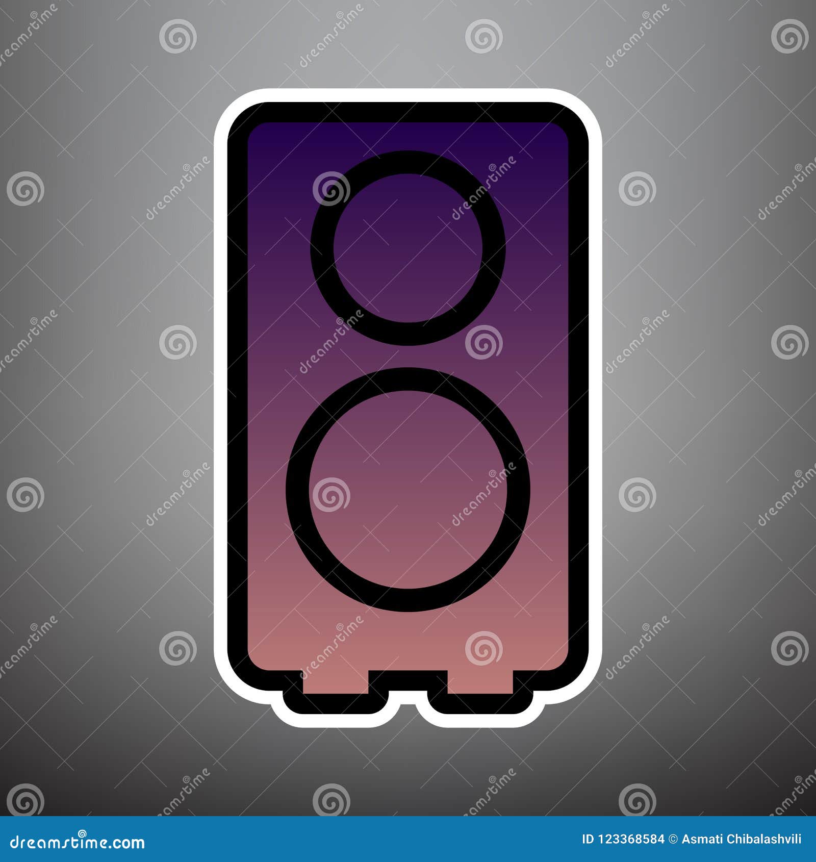 Speaker Sign Illustration. Vector Stock Vector - Illustration of ...