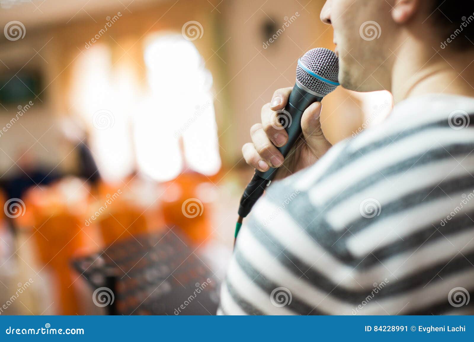 Speaker or Singer at Business Conference and Presentation Editorial ...