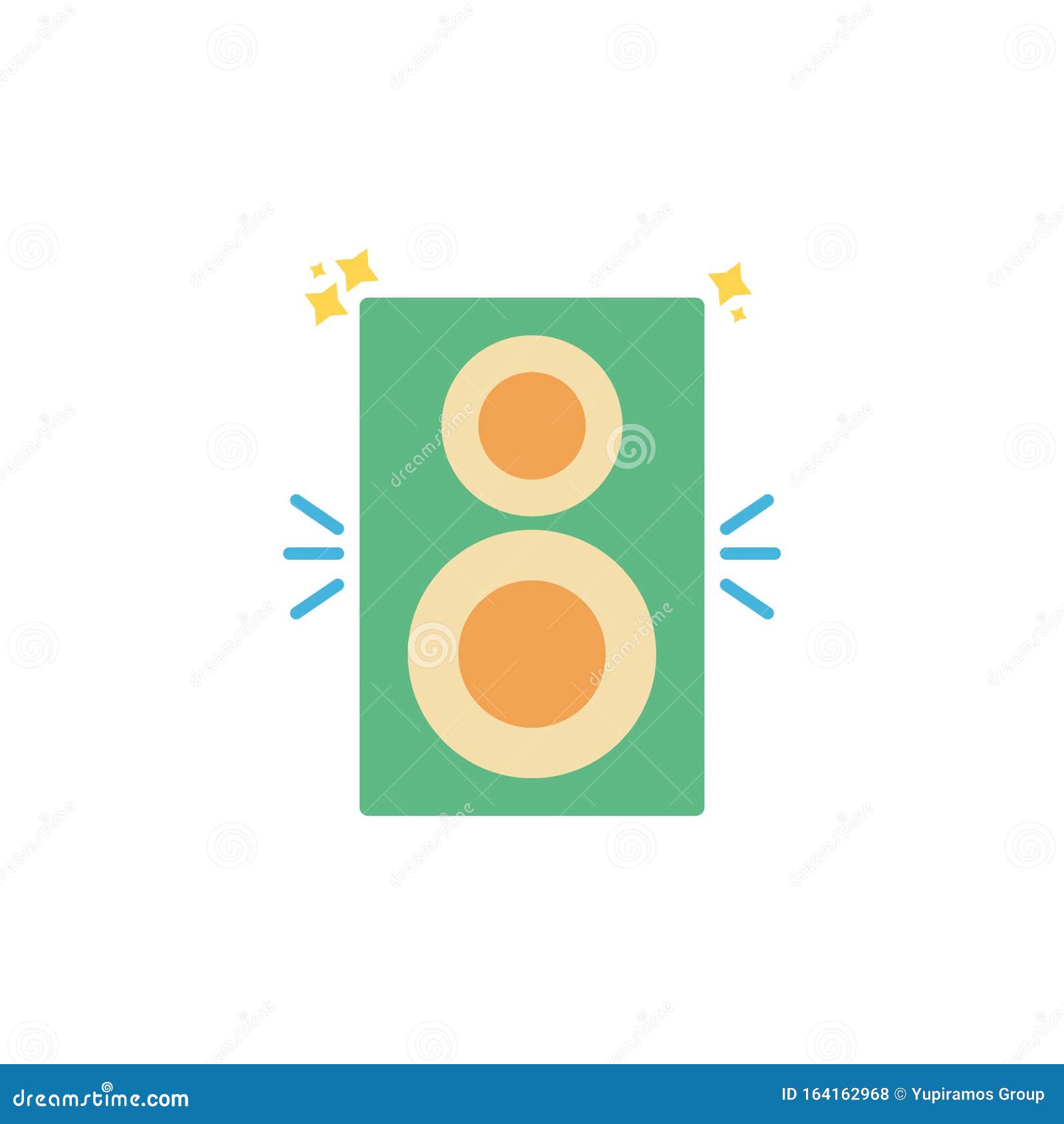 Speaker Sound Celebration Party Flat Icon Design Stock Vector ...