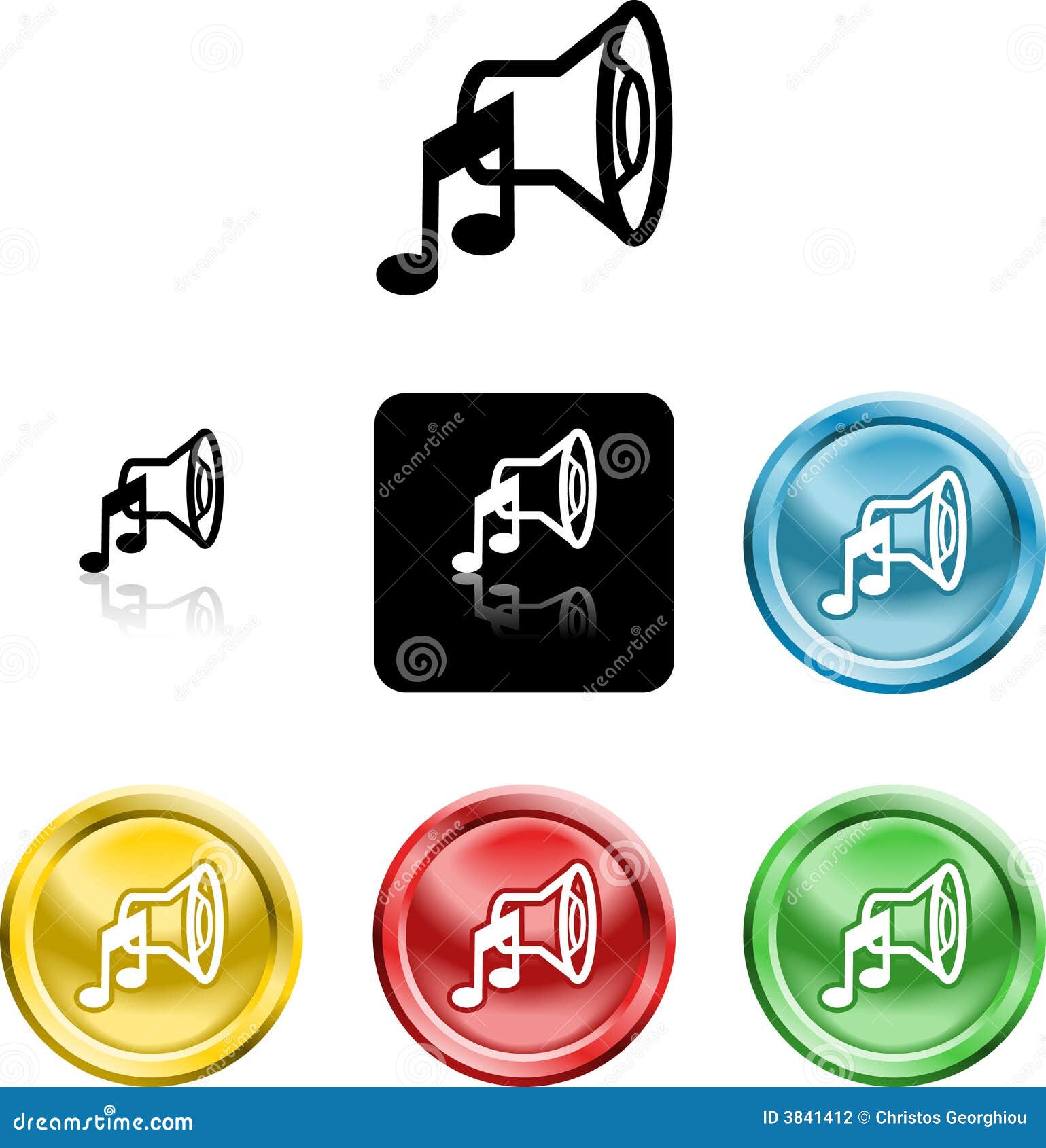 Speaker And Sound Waves Icon Stock Photography | CartoonDealer.com ...