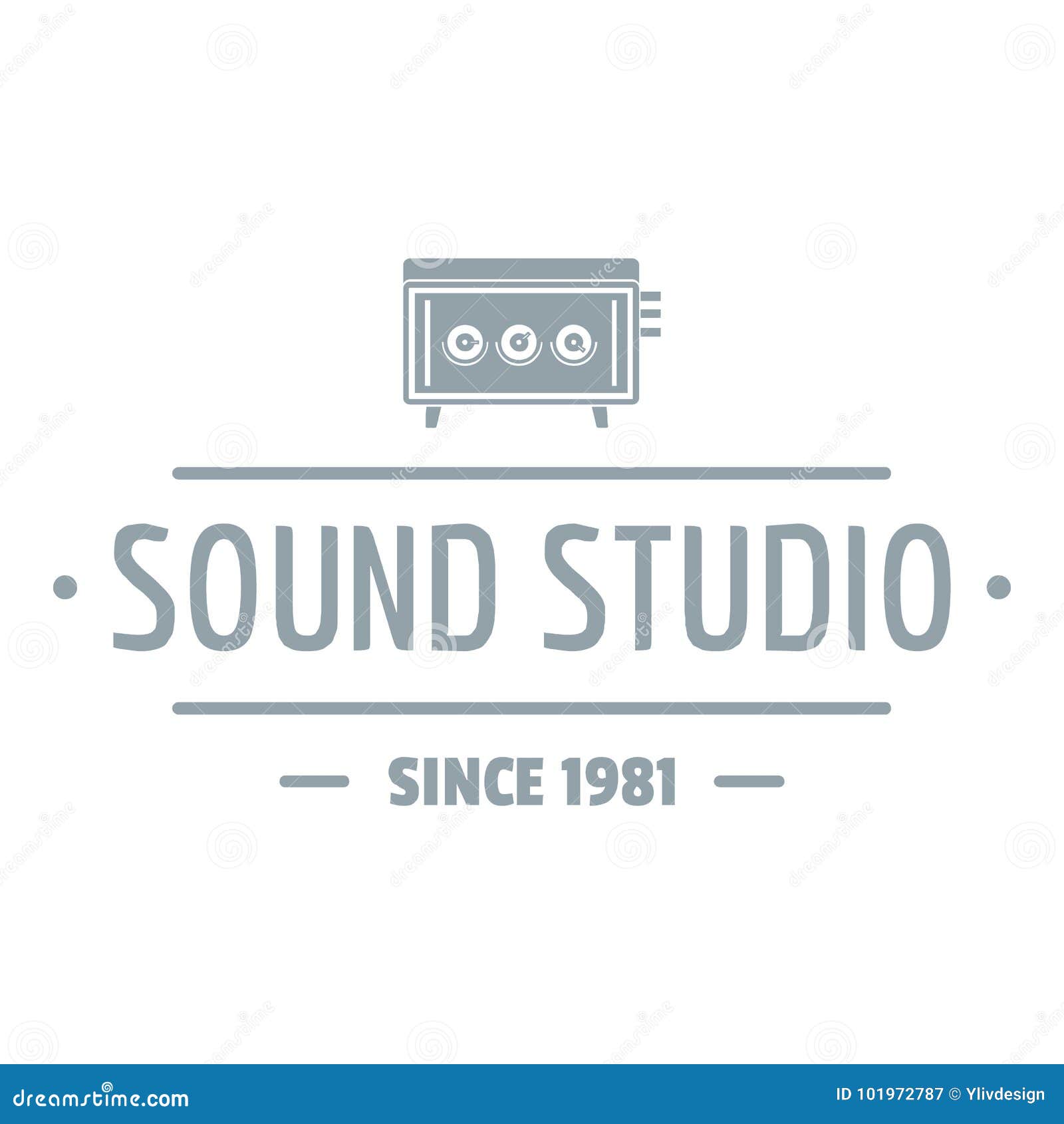 Speaker Sound Studio Logo, Simple Gray Style Stock Vector ...