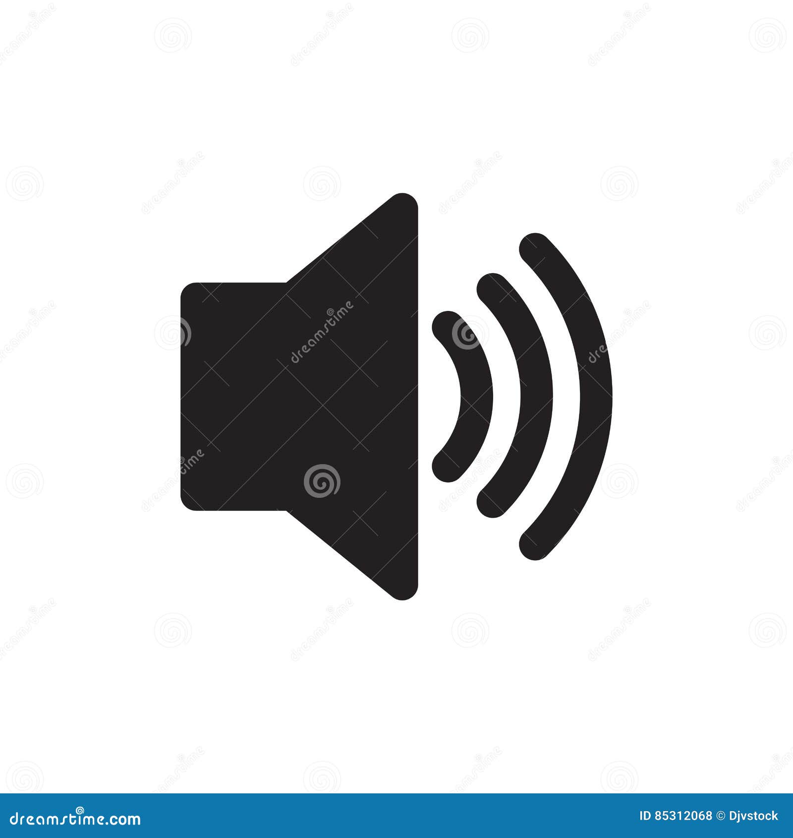 Speaker Sound Volume Pictogram Stock Illustration - Illustration of ...