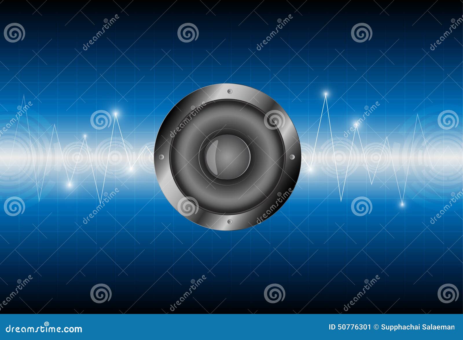 Speaker Sound Wave Background Stock Vector - Illustration of technology ...