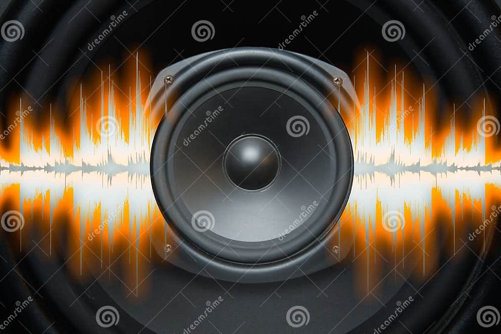 Speaker Sound Waves stock photo. Image of music, party - 34236136