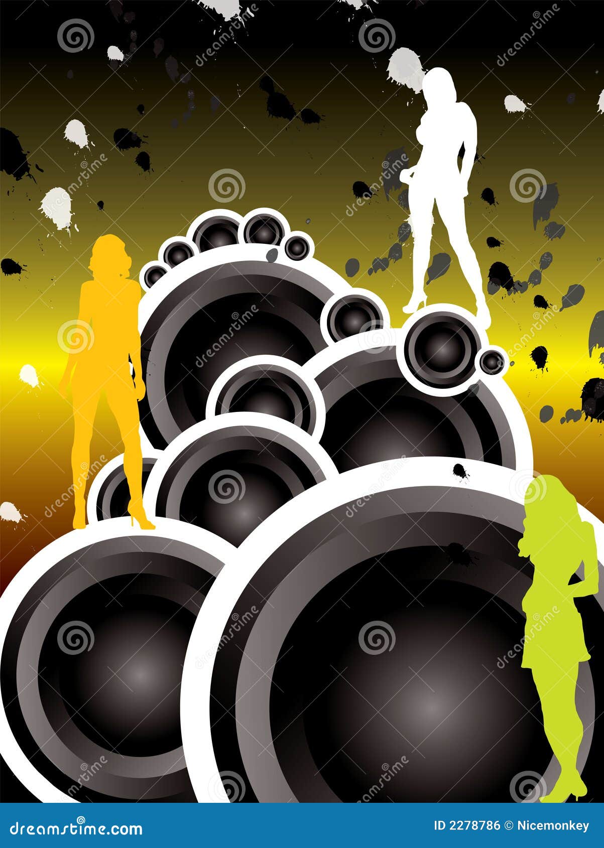 Speaker stack stock vector. Illustration of party, stack - 2278786