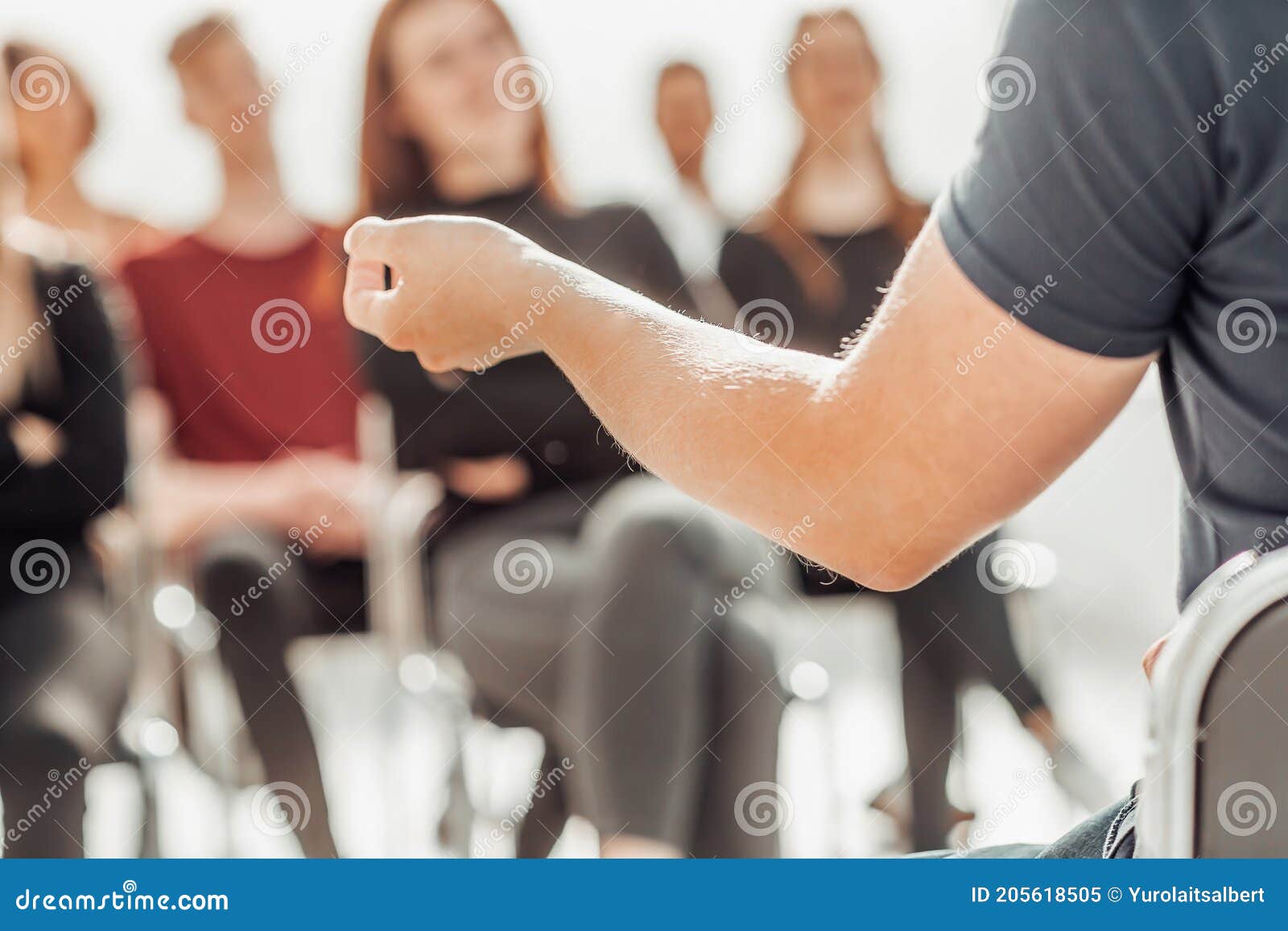 Speaker Standing in Front of an Audience in a Conference Room Stock ...