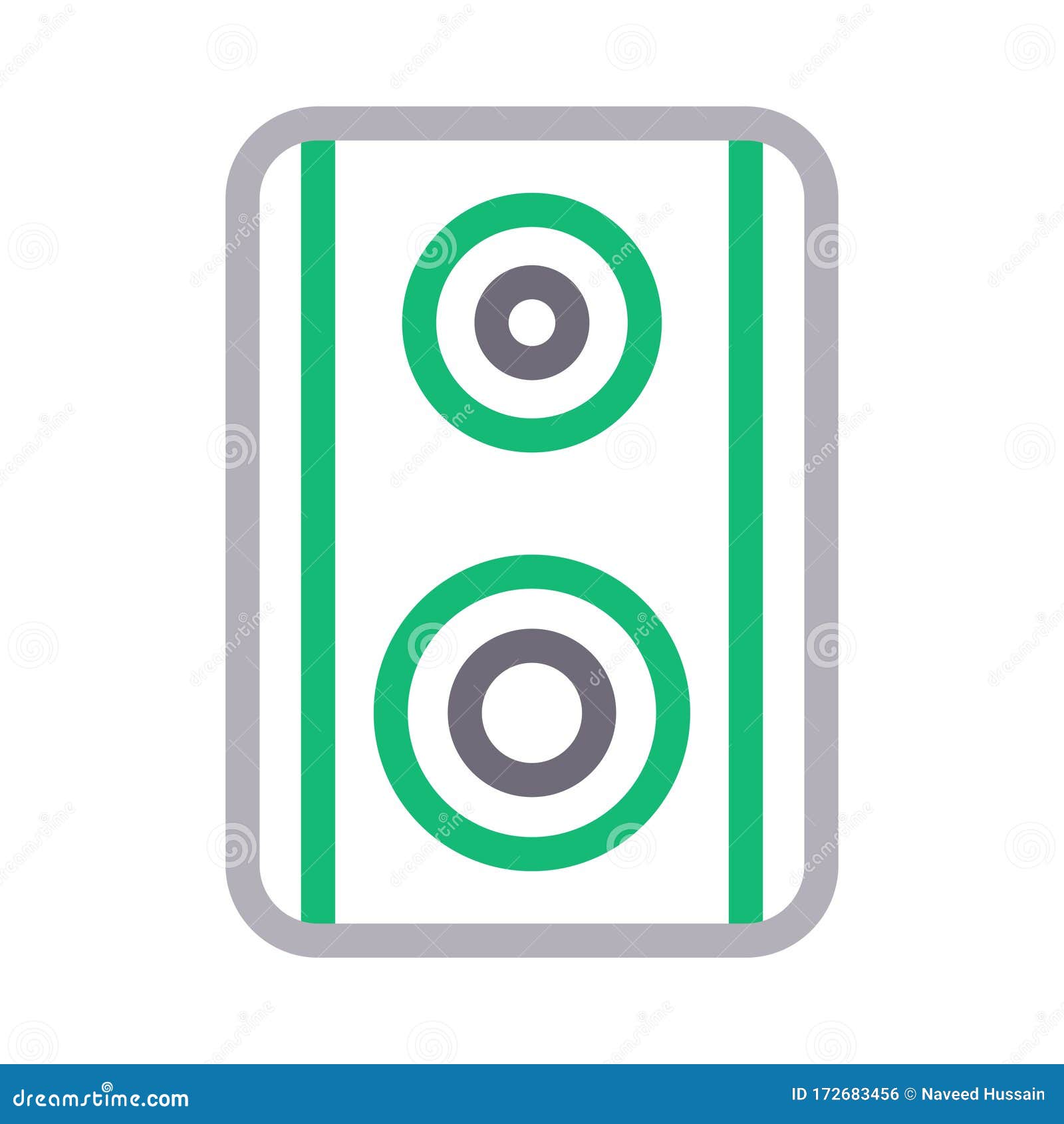Speaker Vector Color Line Icon Stock Vector - Illustration of color ...
