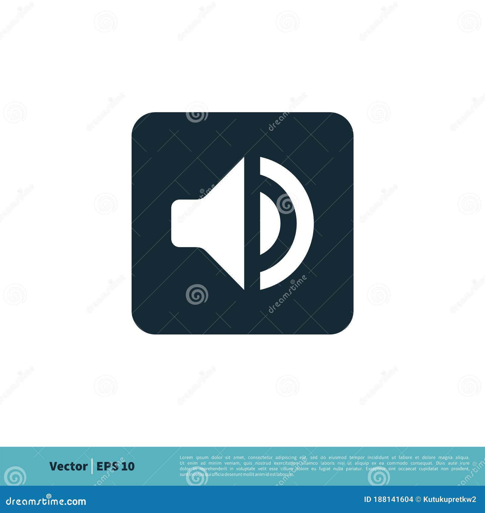 Speaker Volume Icon Vector Logo Template Illustration Design. Vector ...