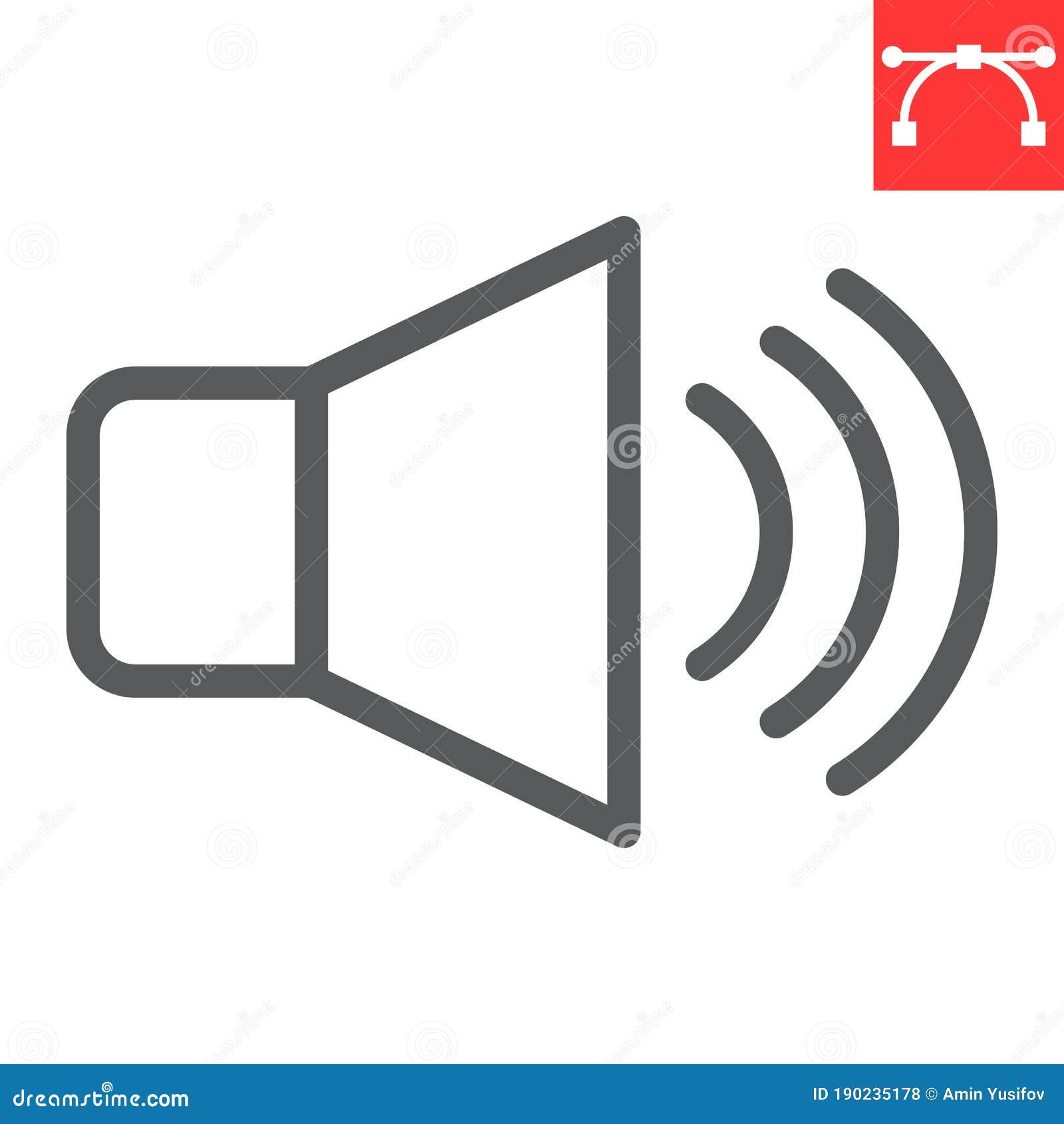 Volume Line Icons Collection. Loudness, Amplify, Density, Intensity ...