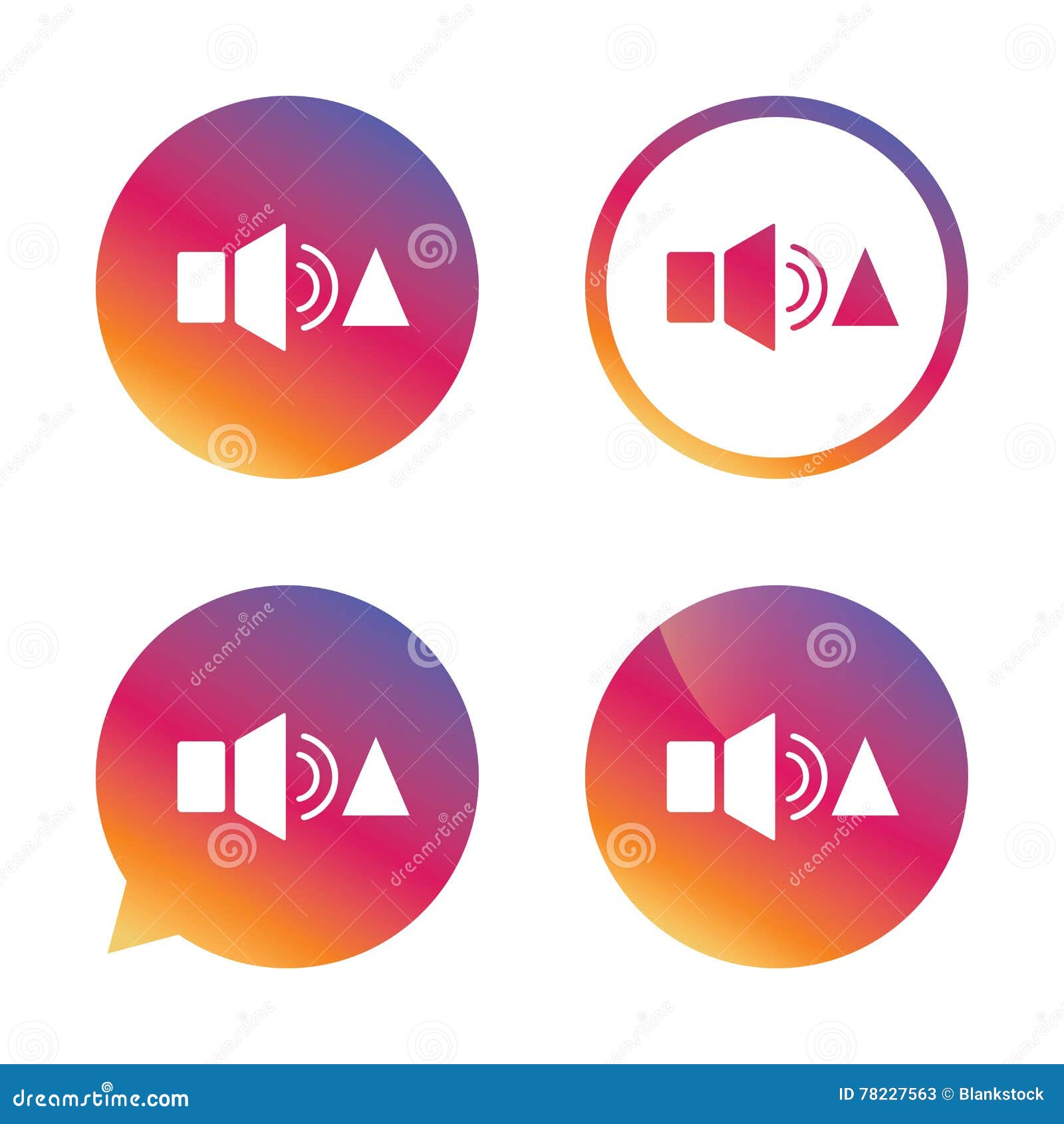 Speaker Volume Louder Sign Icon. Sound Symbol Stock Illustration ...