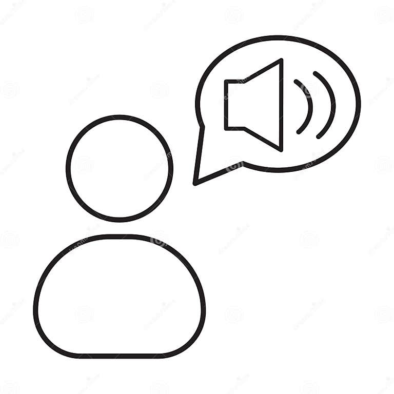 Speaker Volume in the Message. Alert Message. Vector Illustration ...