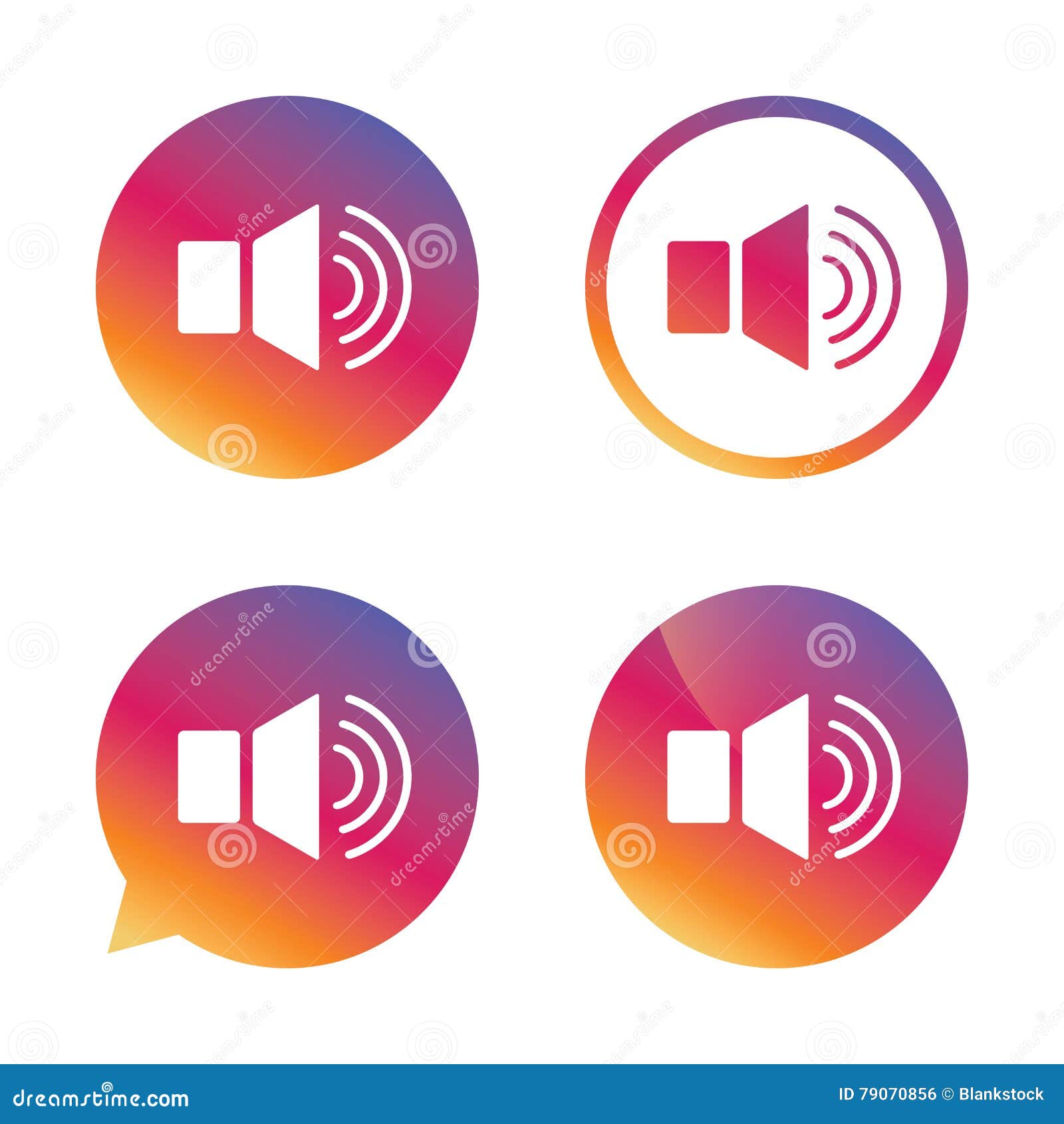 Speaker Volume Sign Icon. Sound Symbol Stock Vector - Illustration of ...