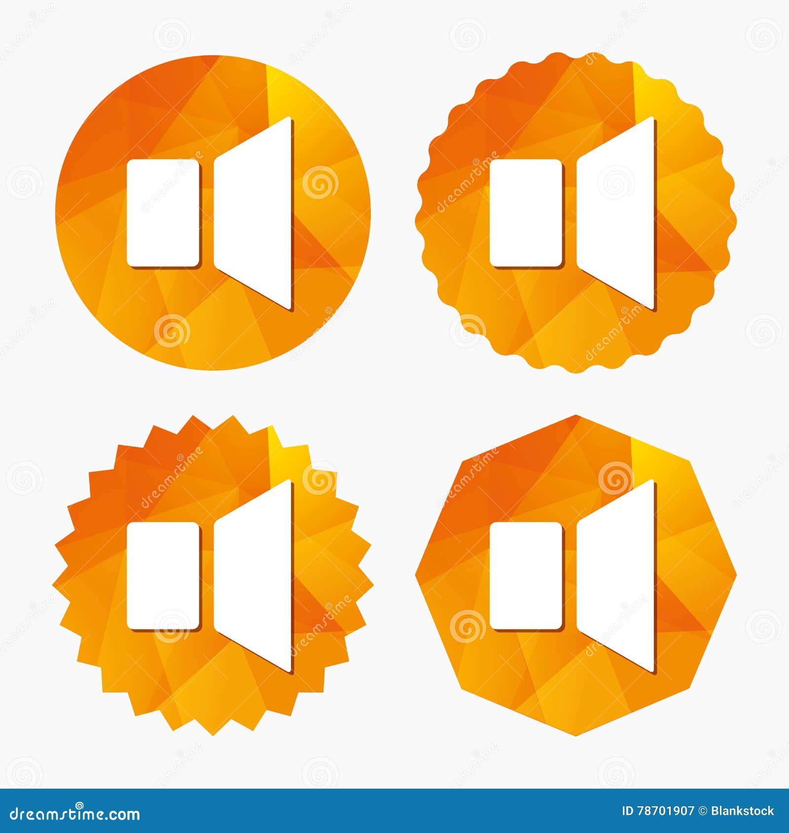 Speaker Volume Sign Icon. Sound Symbol Stock Vector - Illustration of ...