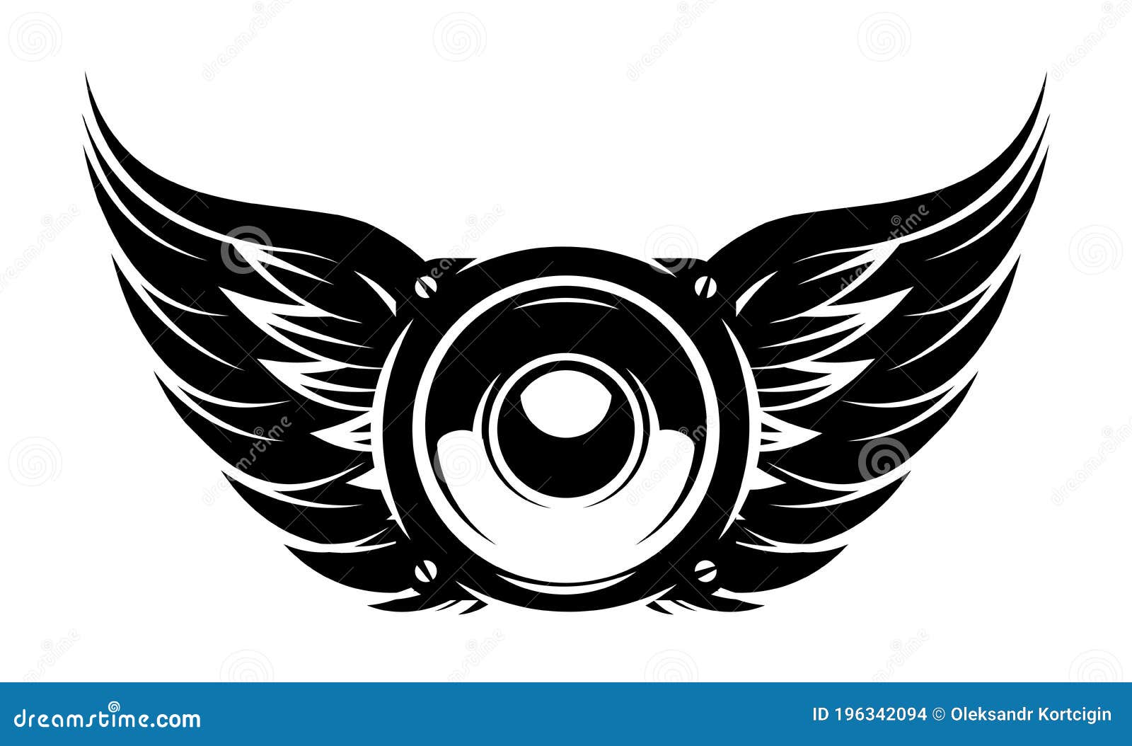 Speaker with Wings. Elements for Design Stock Vector - Illustration of ...