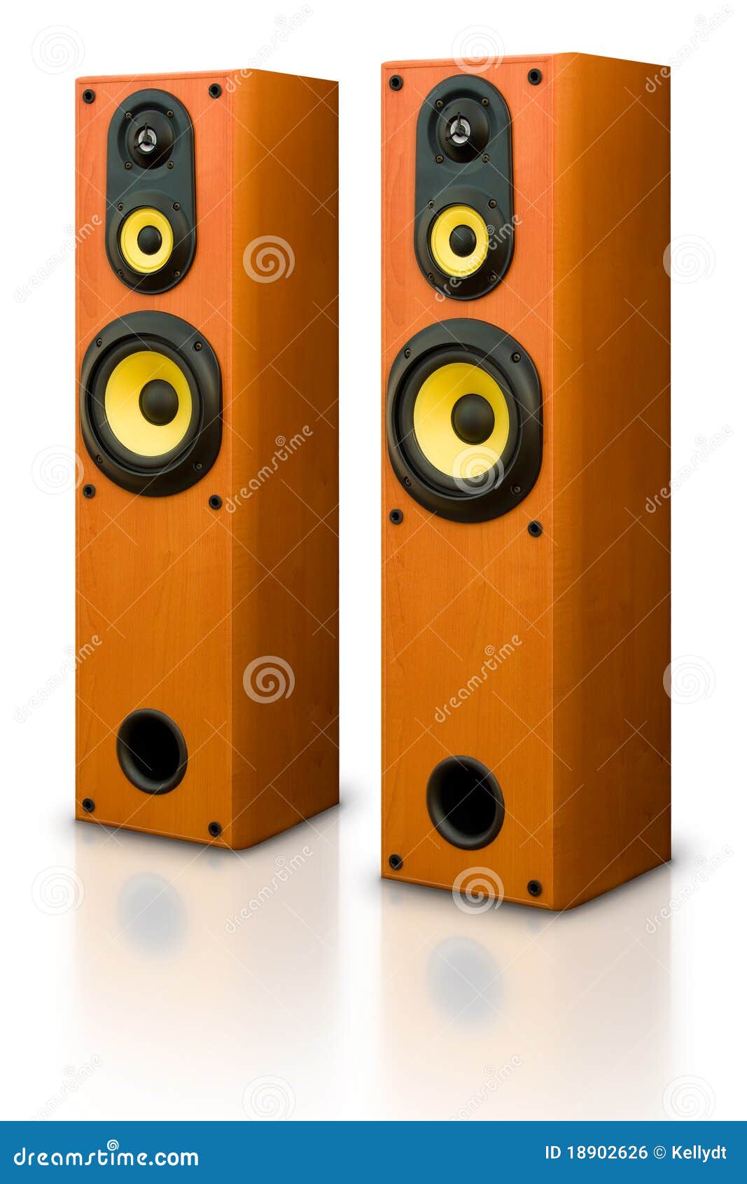 Speakers stock photo. Image of party, pair, reflection - 18902626