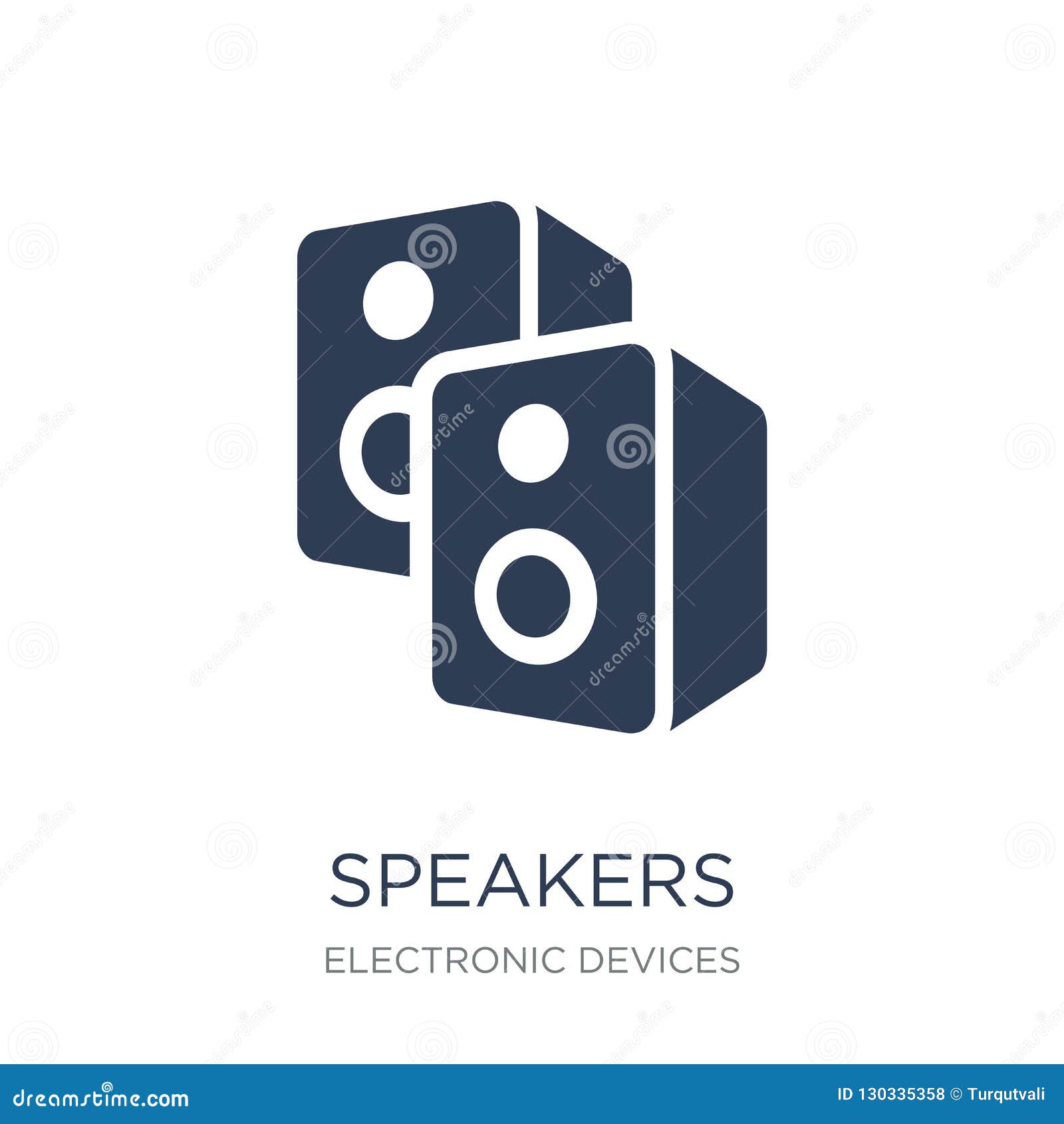 Speakers Icon. Trendy Flat Vector Speakers Icon on White Backgro Stock ...